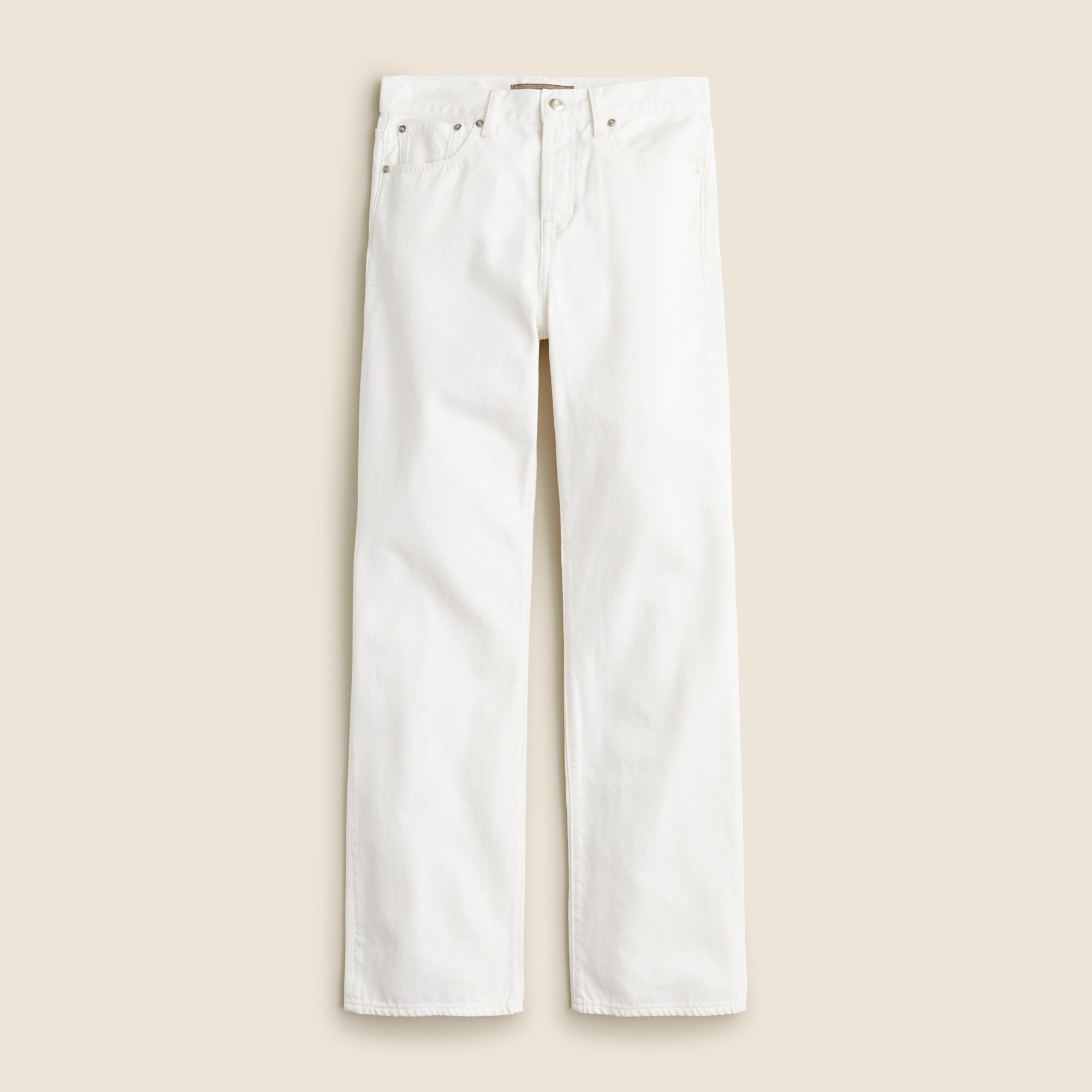 J.Crew: Point Sur Loose Straight Jean In White For Women