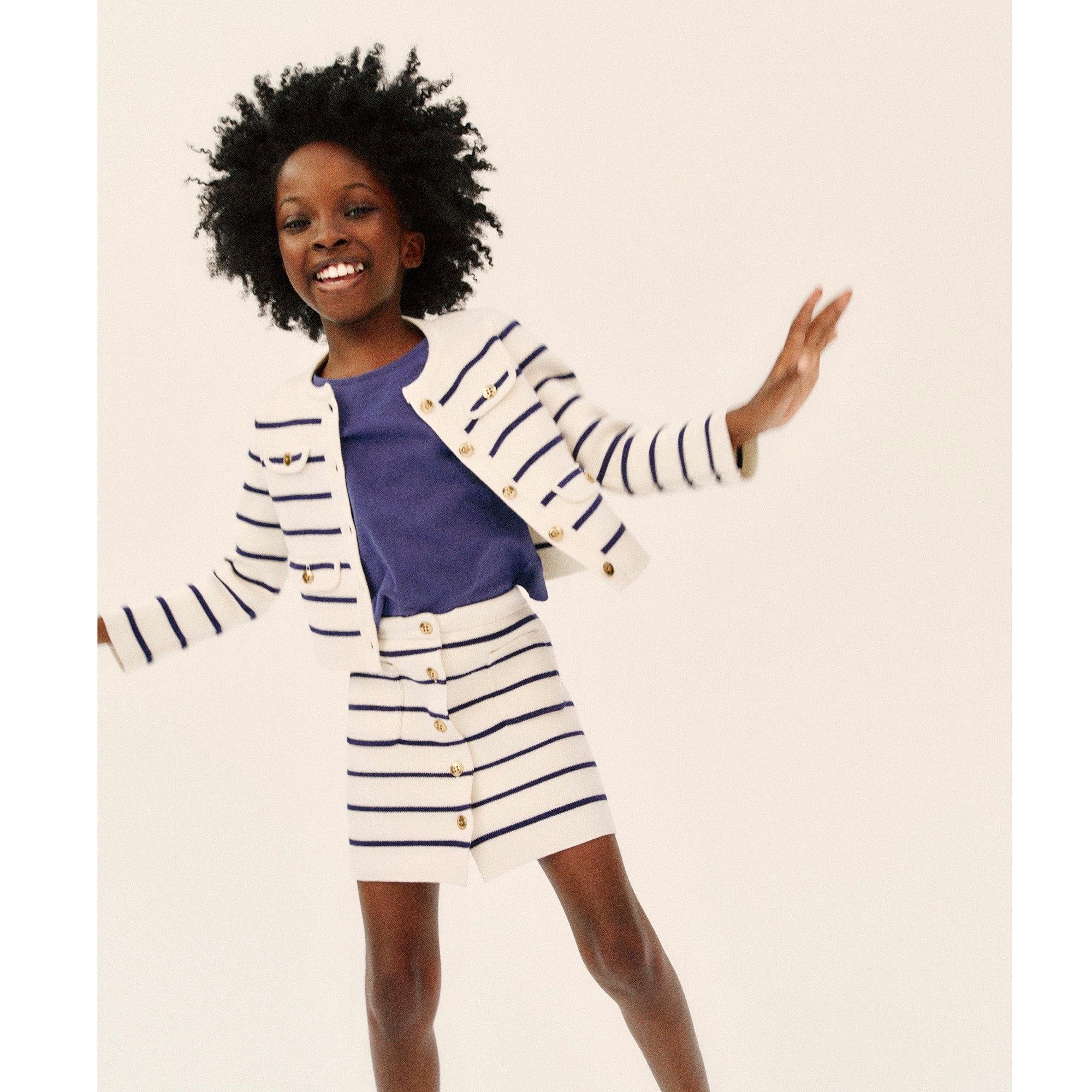 J.Crew: Girls' Sweater-skirt In Stripe For Girls