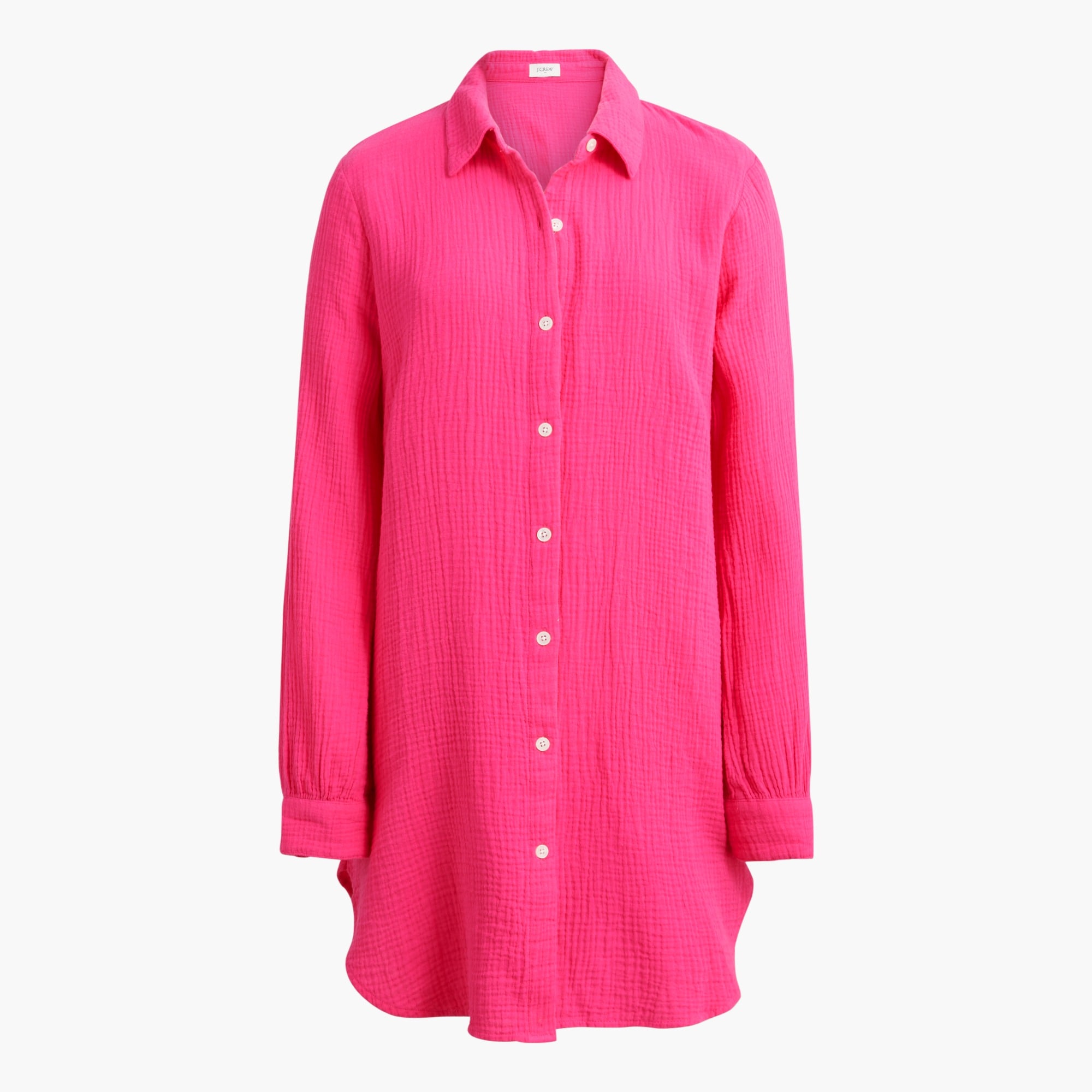 Factory: Gauze Button-down Beach Tunic For Women