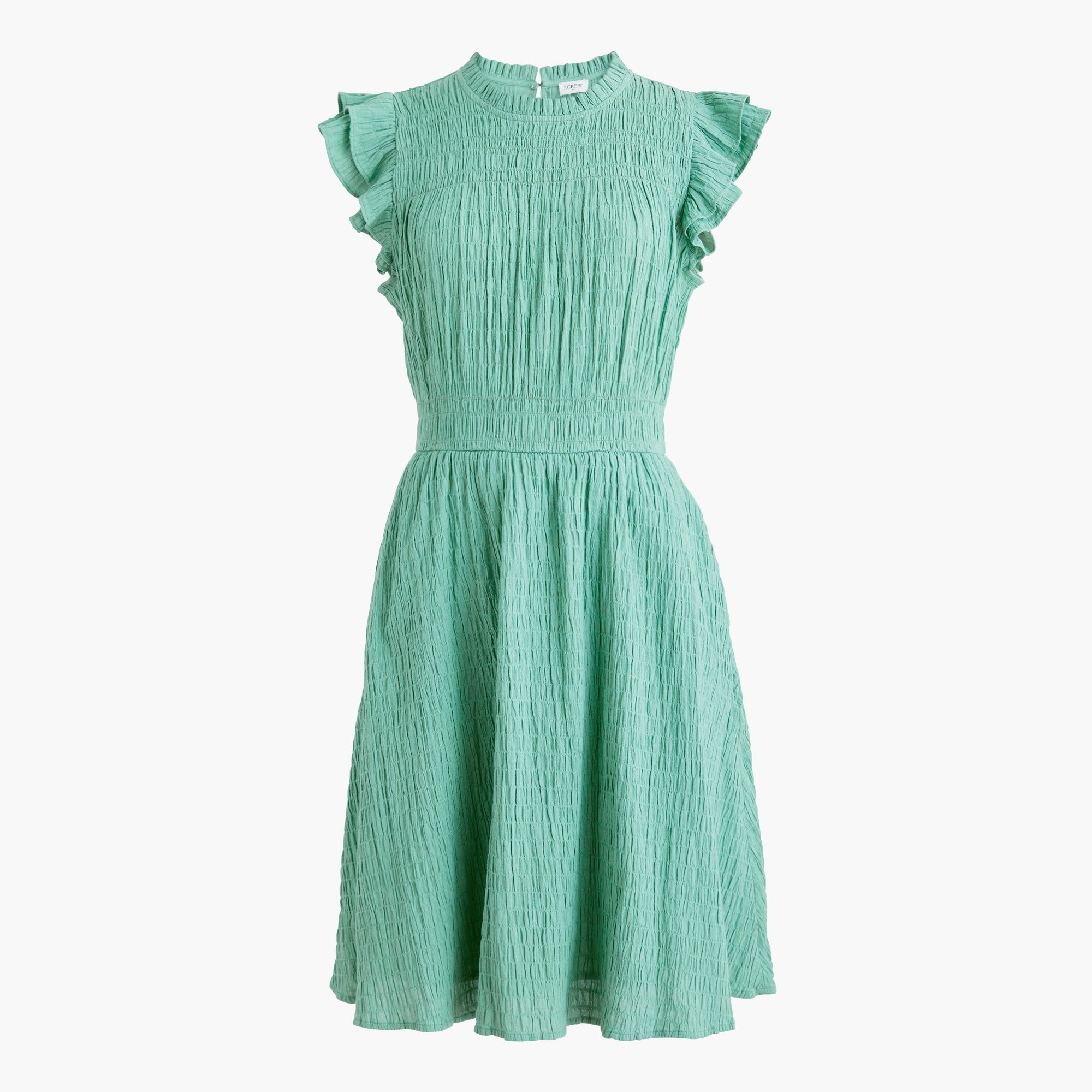 Factory: Gauze Flutter-sleeve Mini Dress For Women