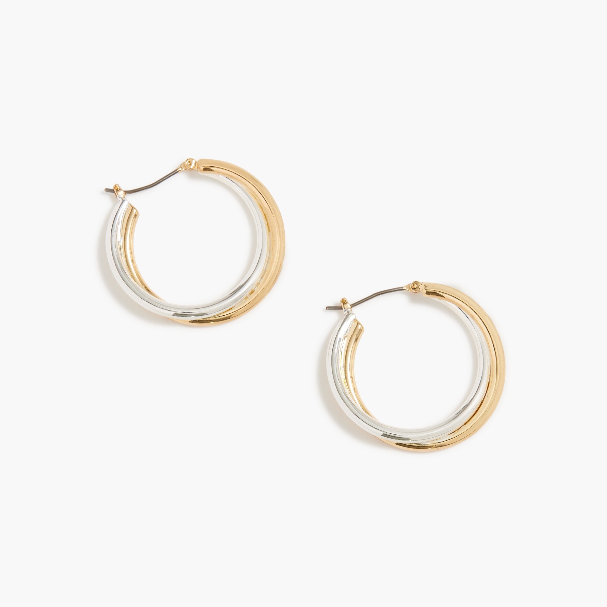 Factory: Mixed-metal Hoop Earrings For Women