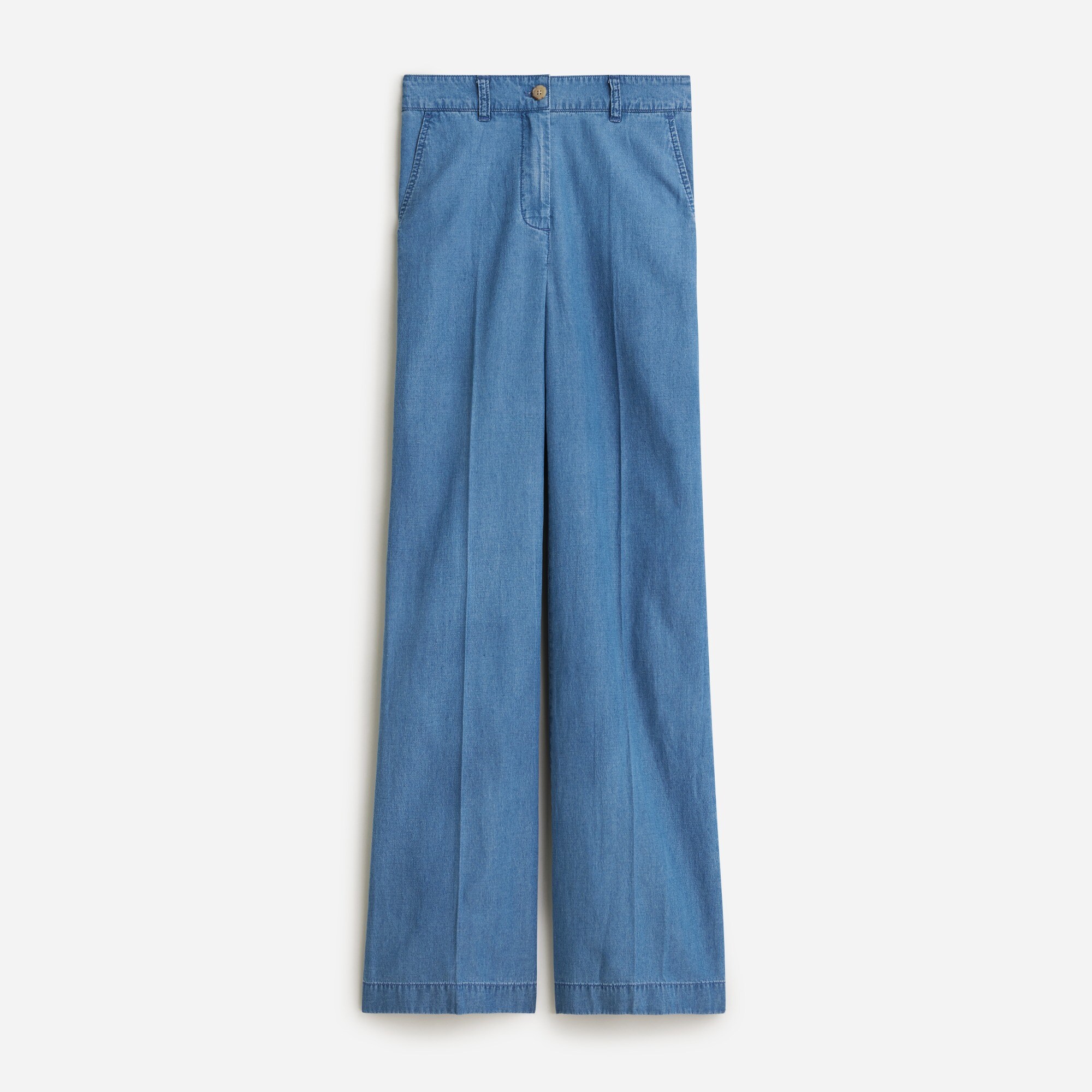 J.Crew: Carolina Flare Chambray Pant For Women
