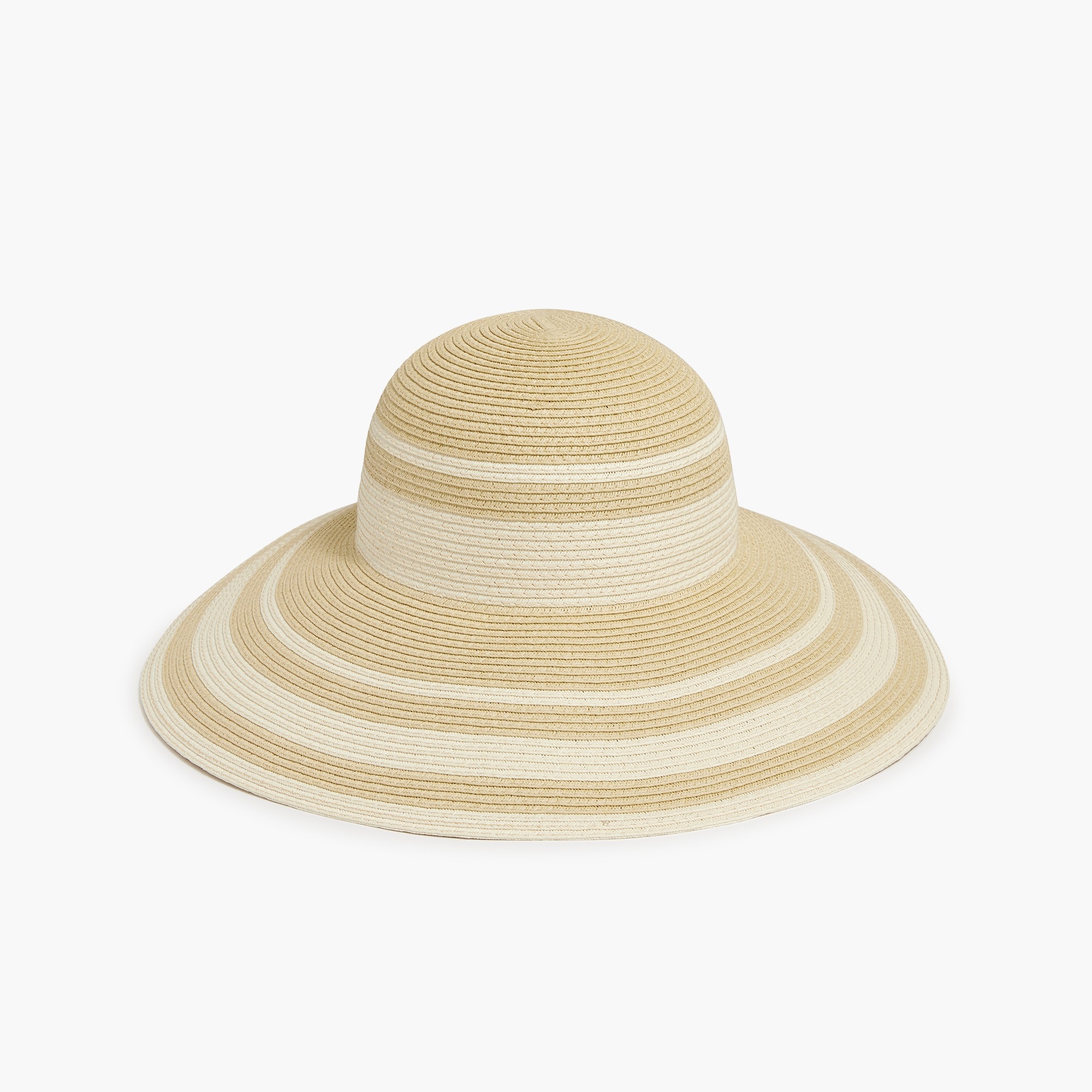 Factory: Striped Straw Floppy Hat For Women