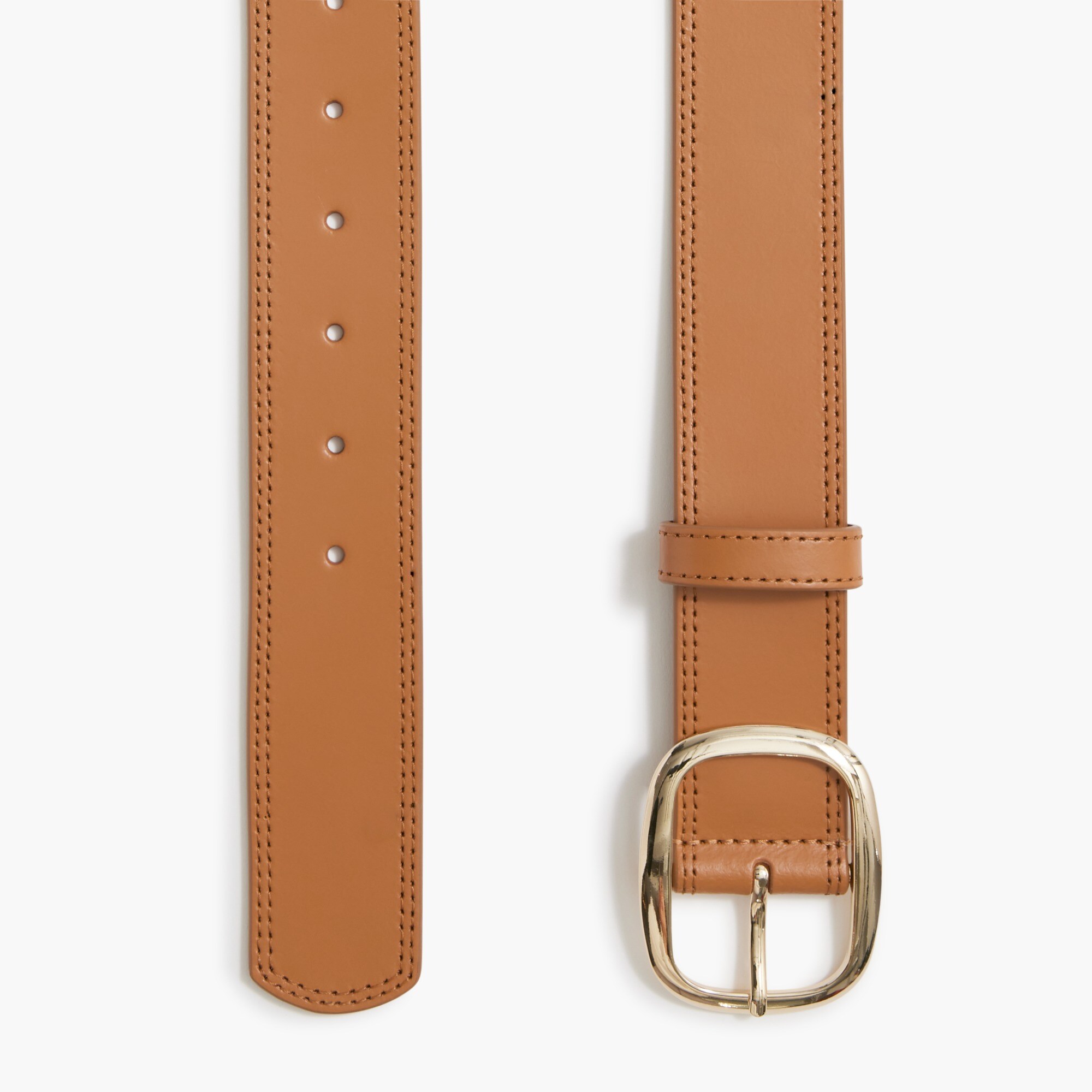 Factory: Large Square Buckle Leather Belt For Women