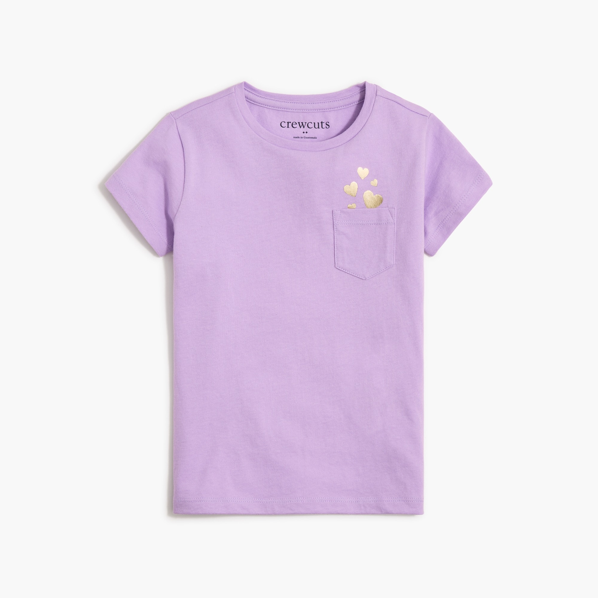 Factory: Girls' Foil Heart Graphic Pocket Tee For Girls