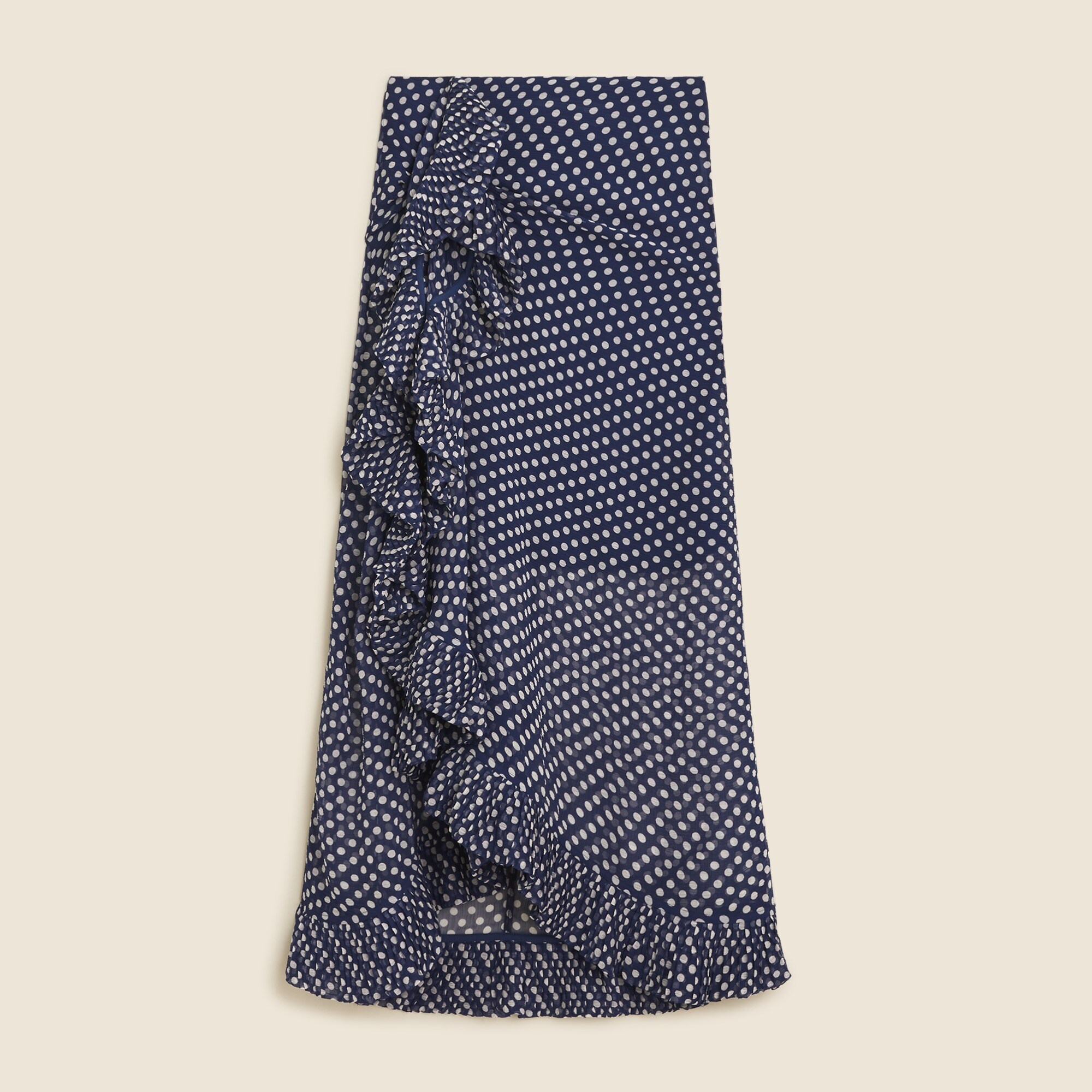 J.Crew: Collection Chiffon Ruffle Skirt In Dot For Women