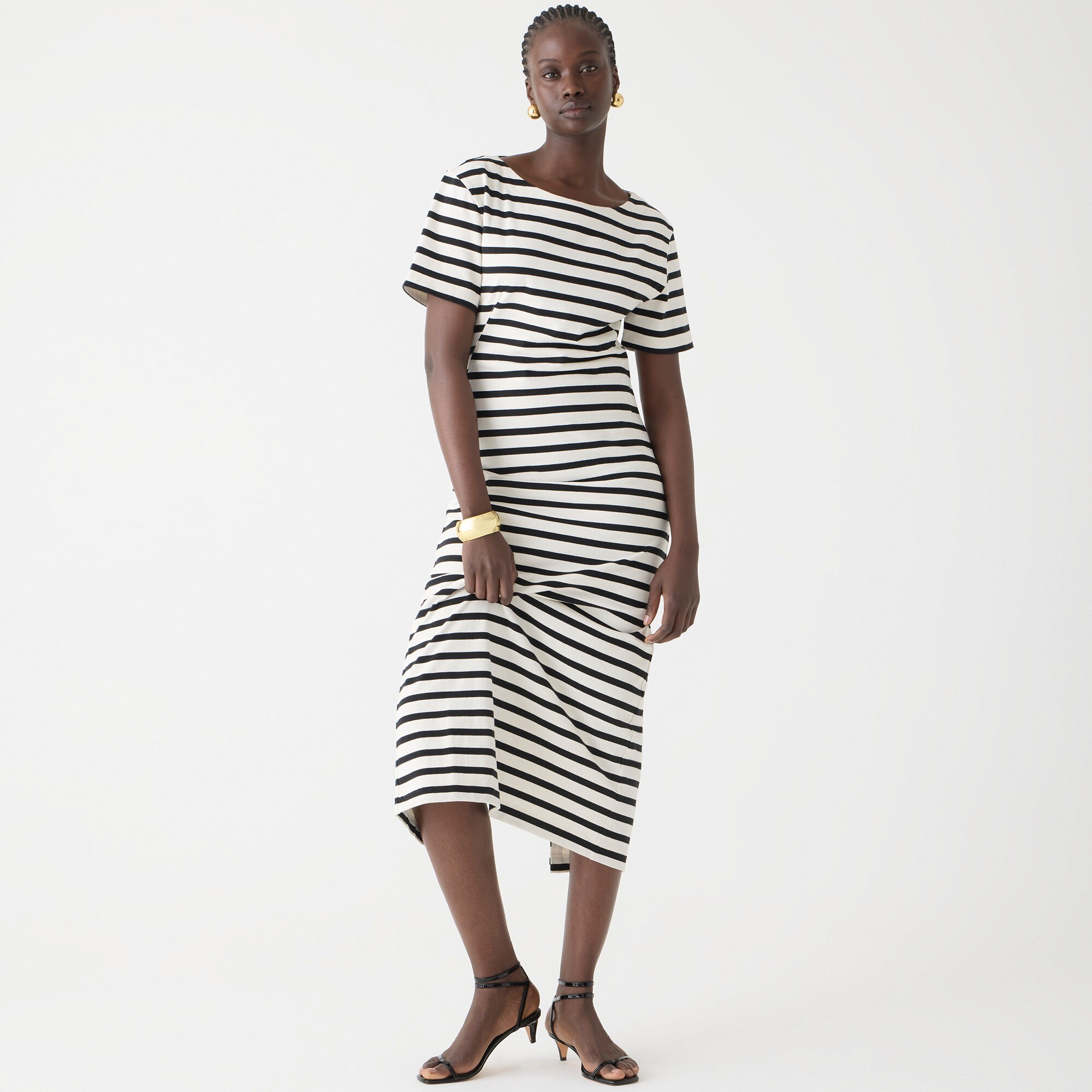 J.Crew: Classic Mariner Cloth Dress In Stripe For Women