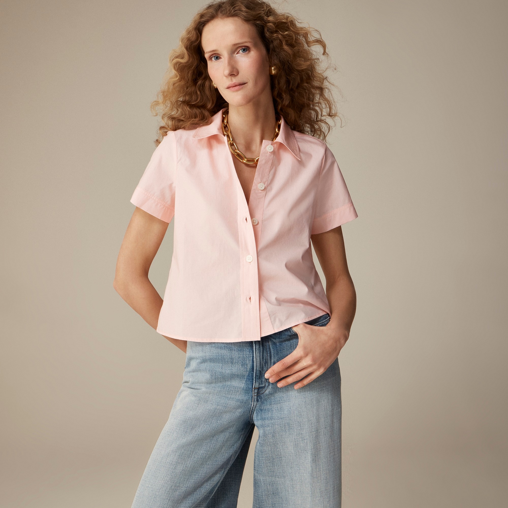J.Crew: Gamine Shirt In Cotton Poplin For Women