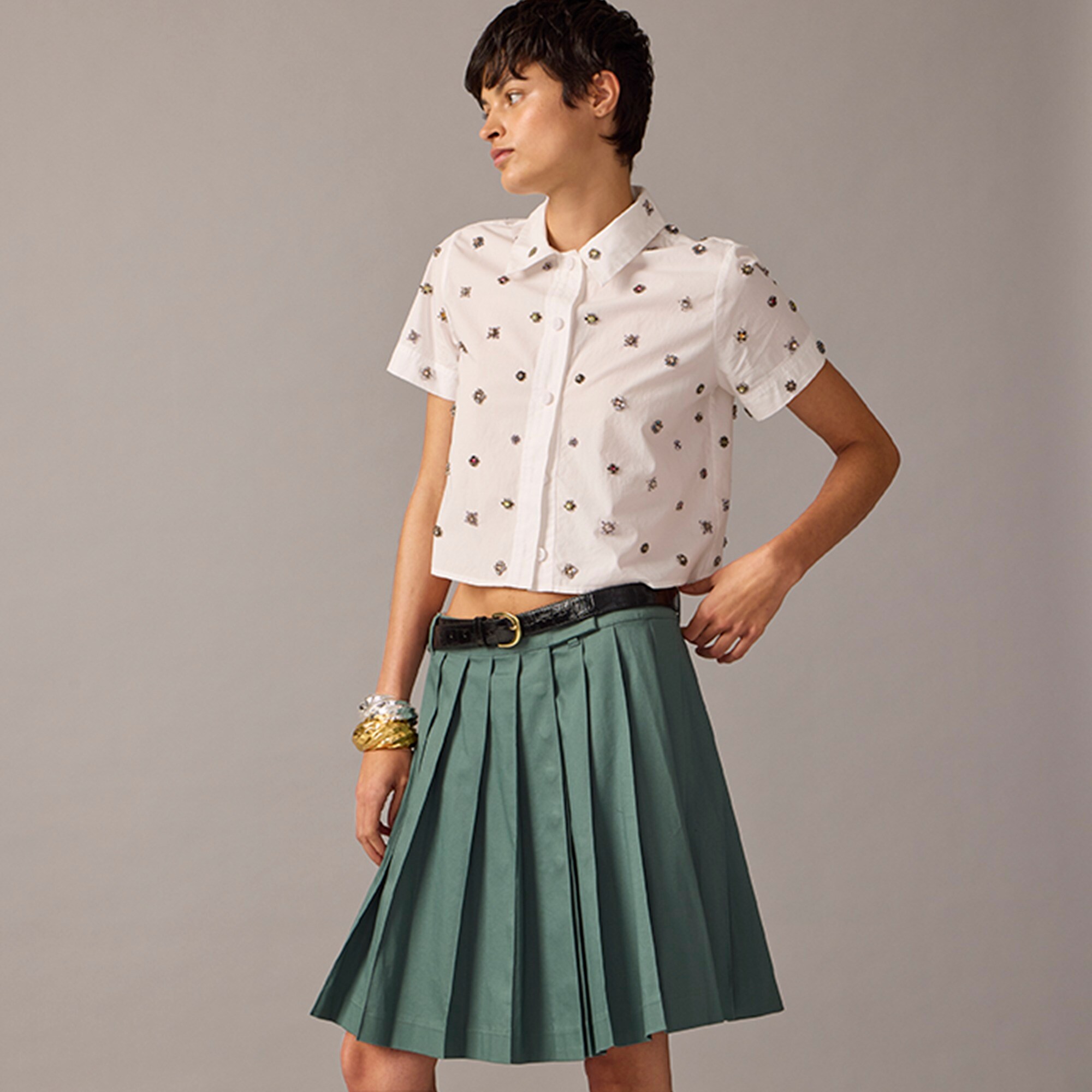 J.Crew: Collection Gamine Jewel Shirt For Women