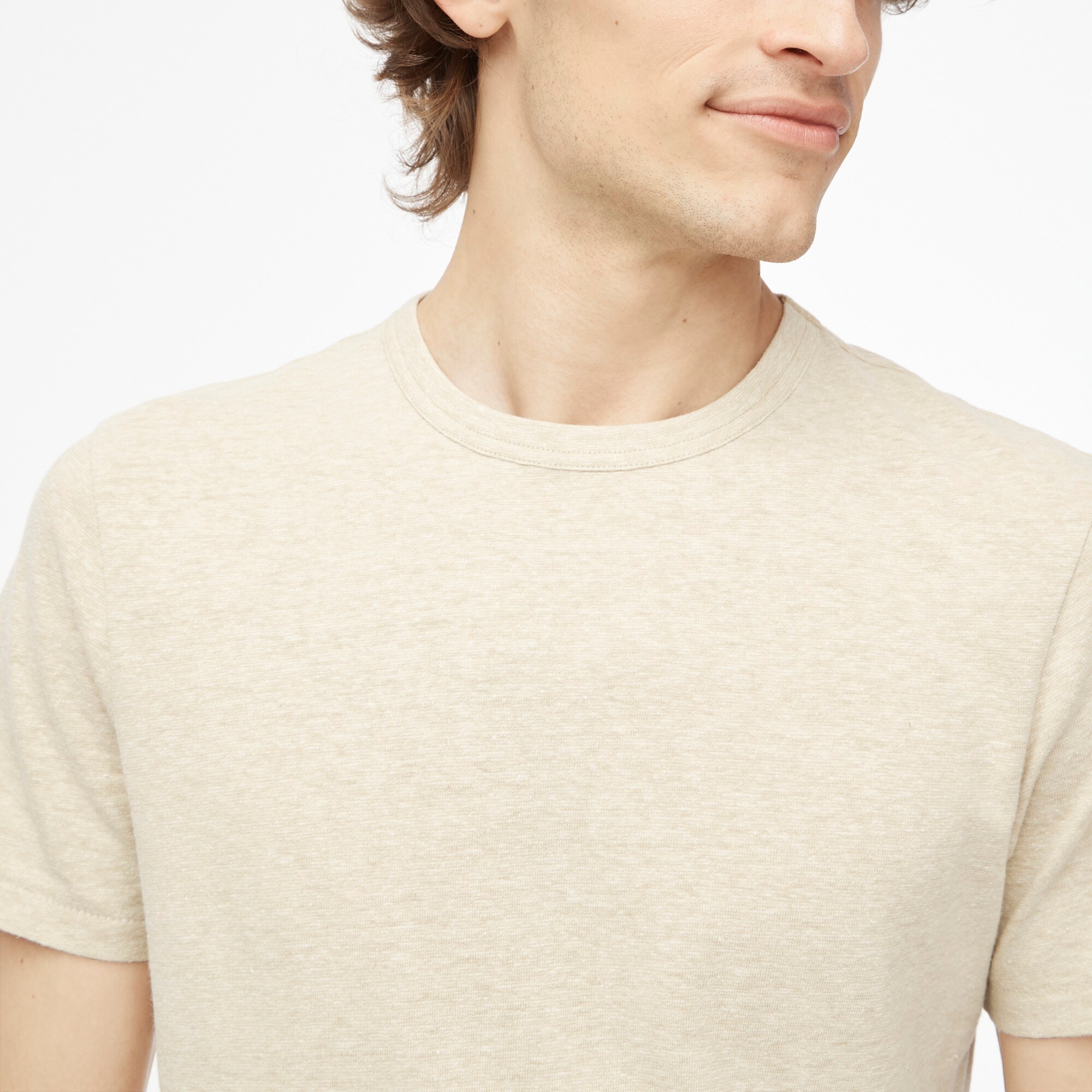 Factory: Linen-cotton Blend Tee For Men