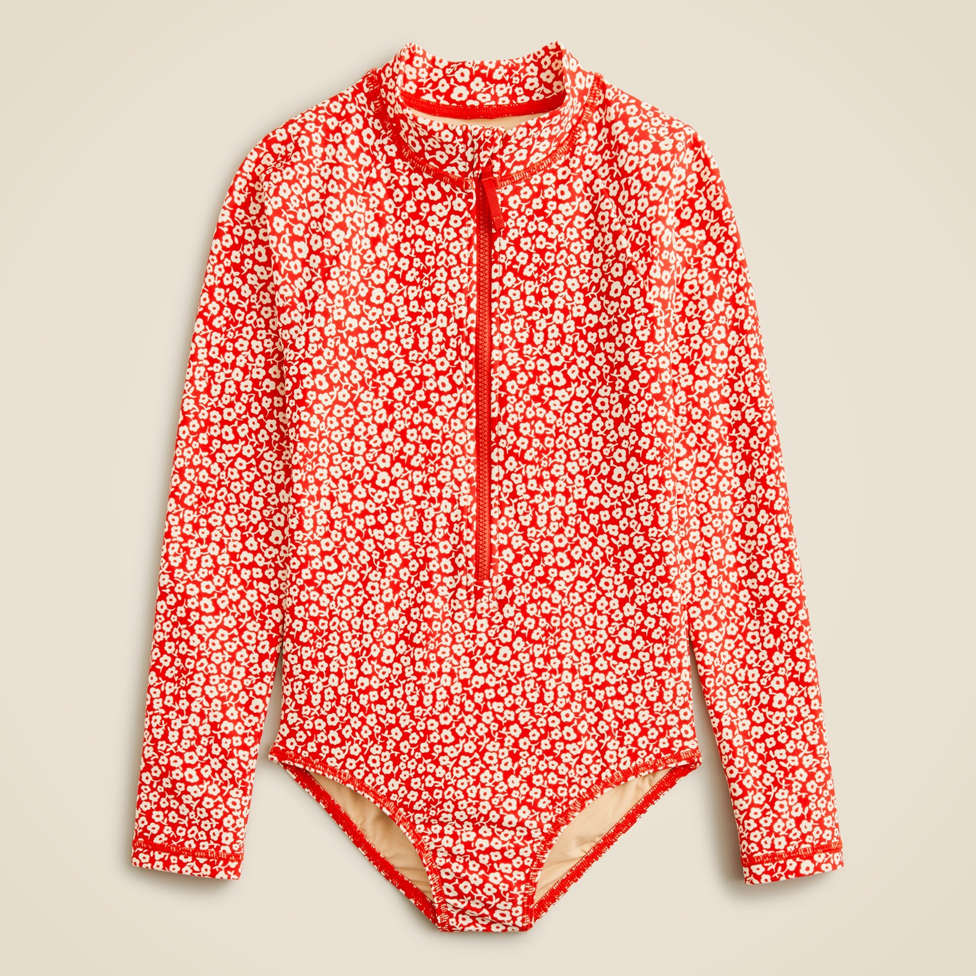 Girls Zip-up Rash Guard One-piece For Girls | J.Crew