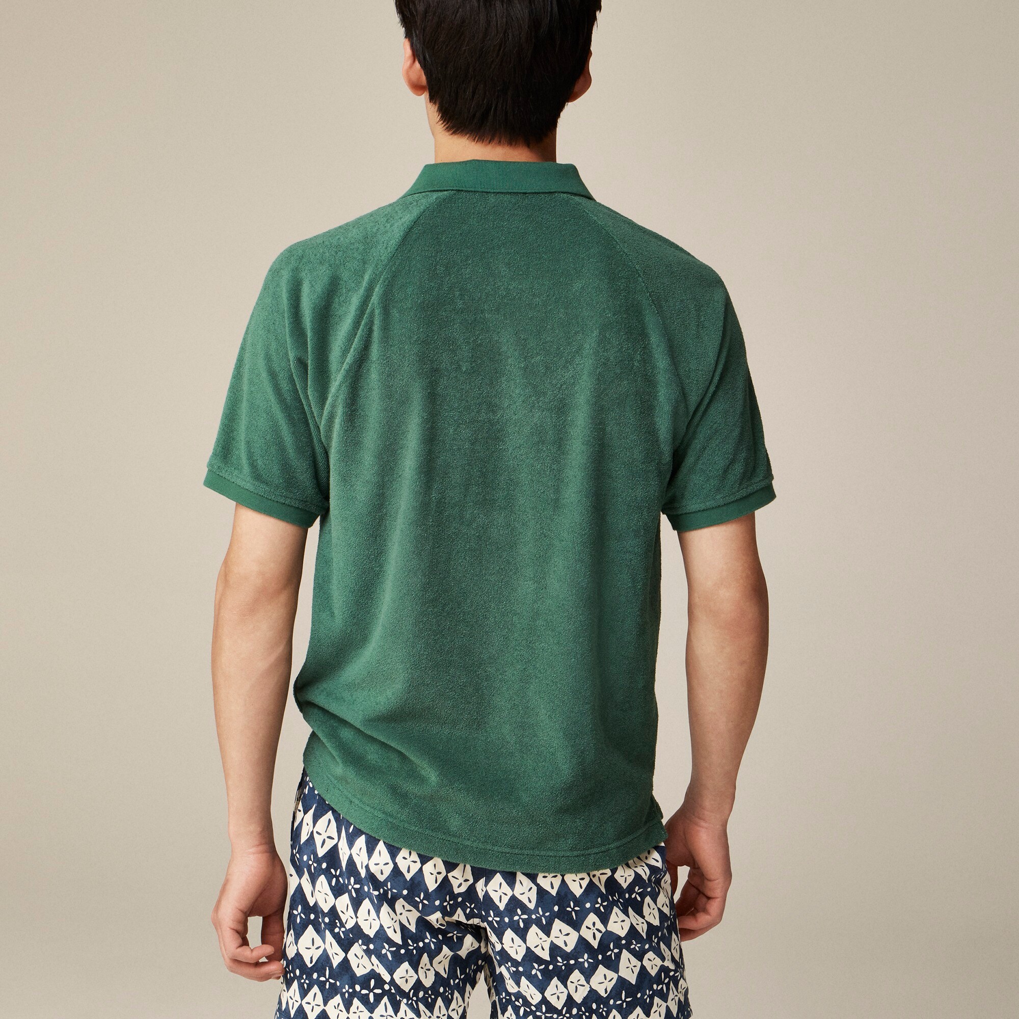 J.Crew: Terry Cloth Polo Shirt For Men
