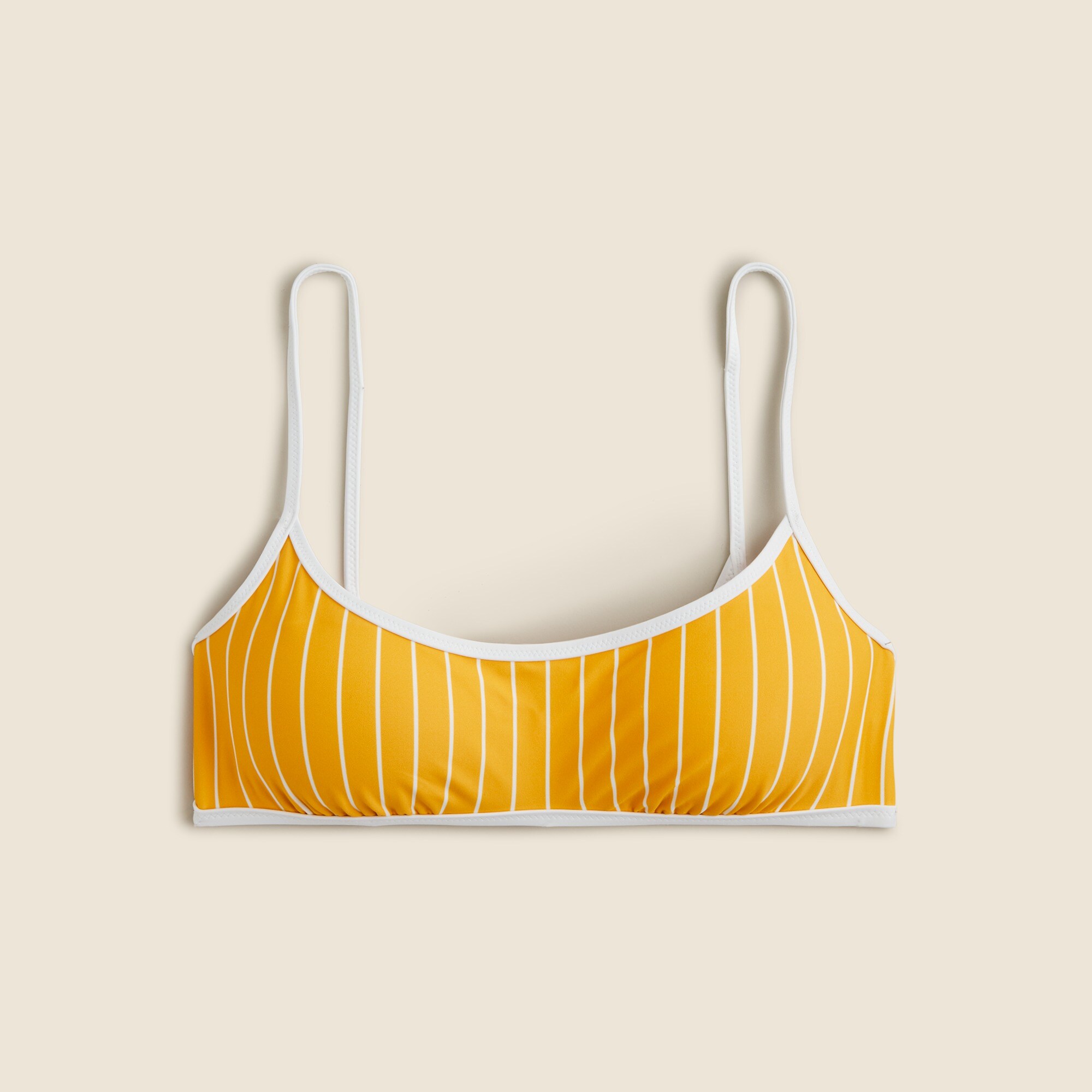 J.Crew: Squareneck String Bikini Top In Stripe For Women