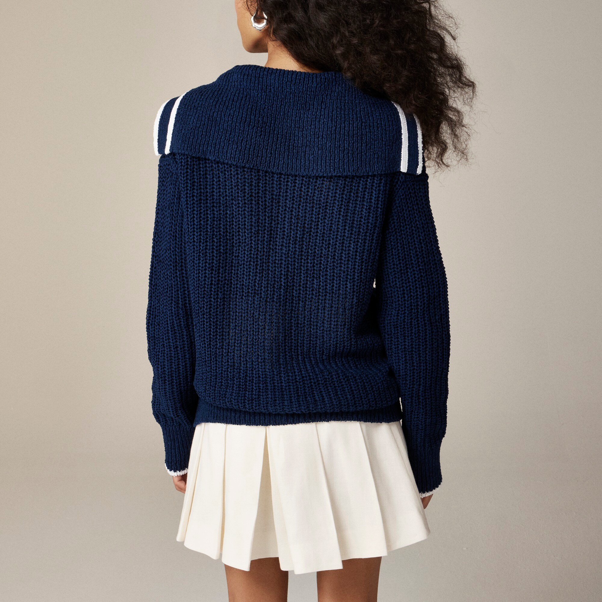 J.Crew: Textured Sailor Cardigan Sweater For Women