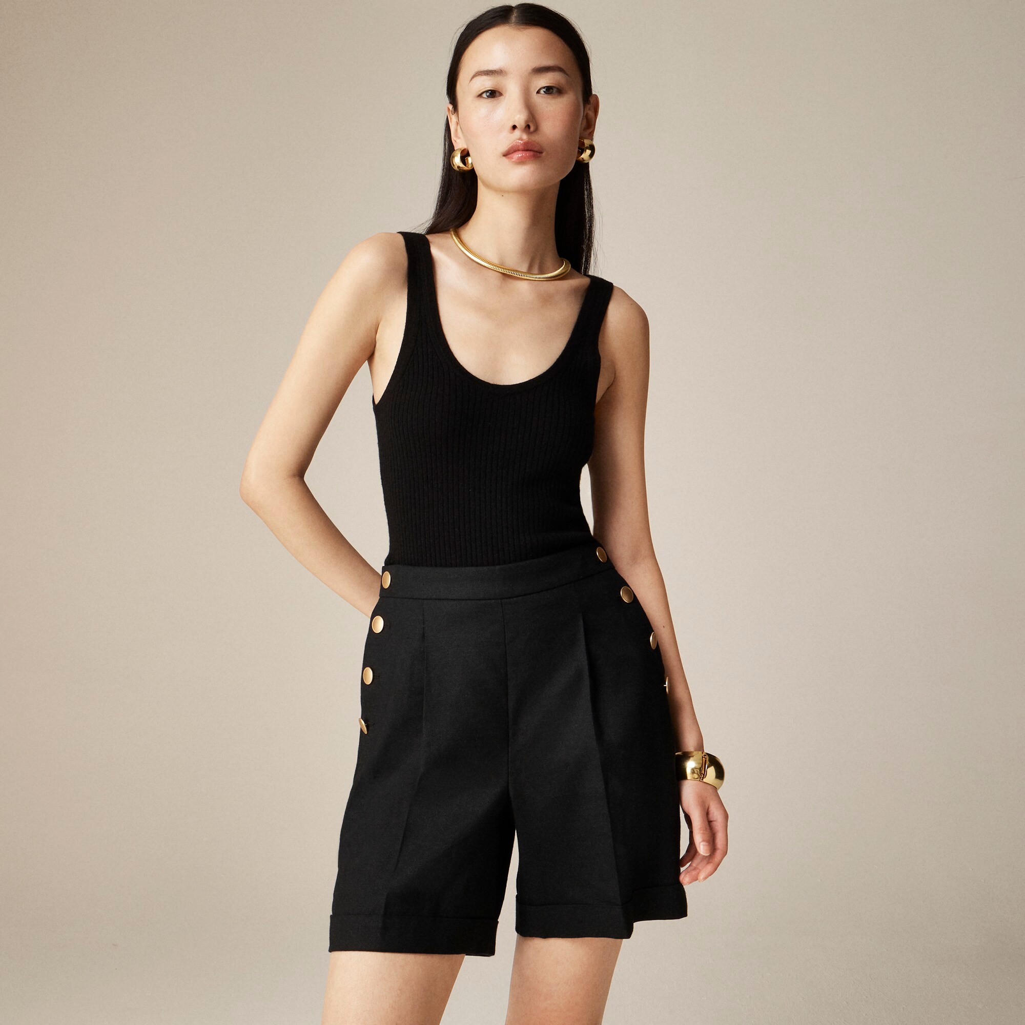 J.Crew: Featherweight Cashmere Ribbed Tank Top For Women
