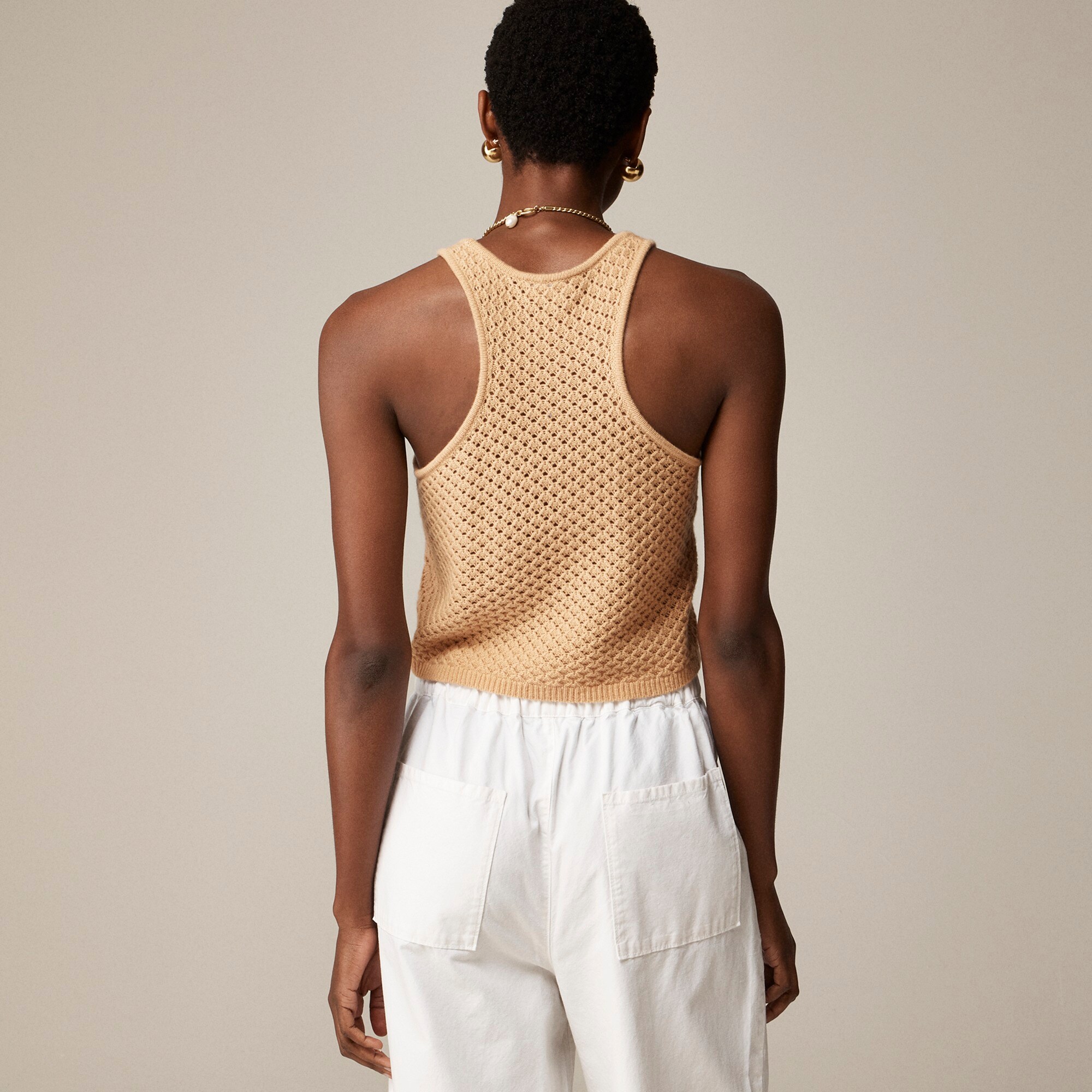 J.Crew: Cashmere Pointelle Tank Top For Women