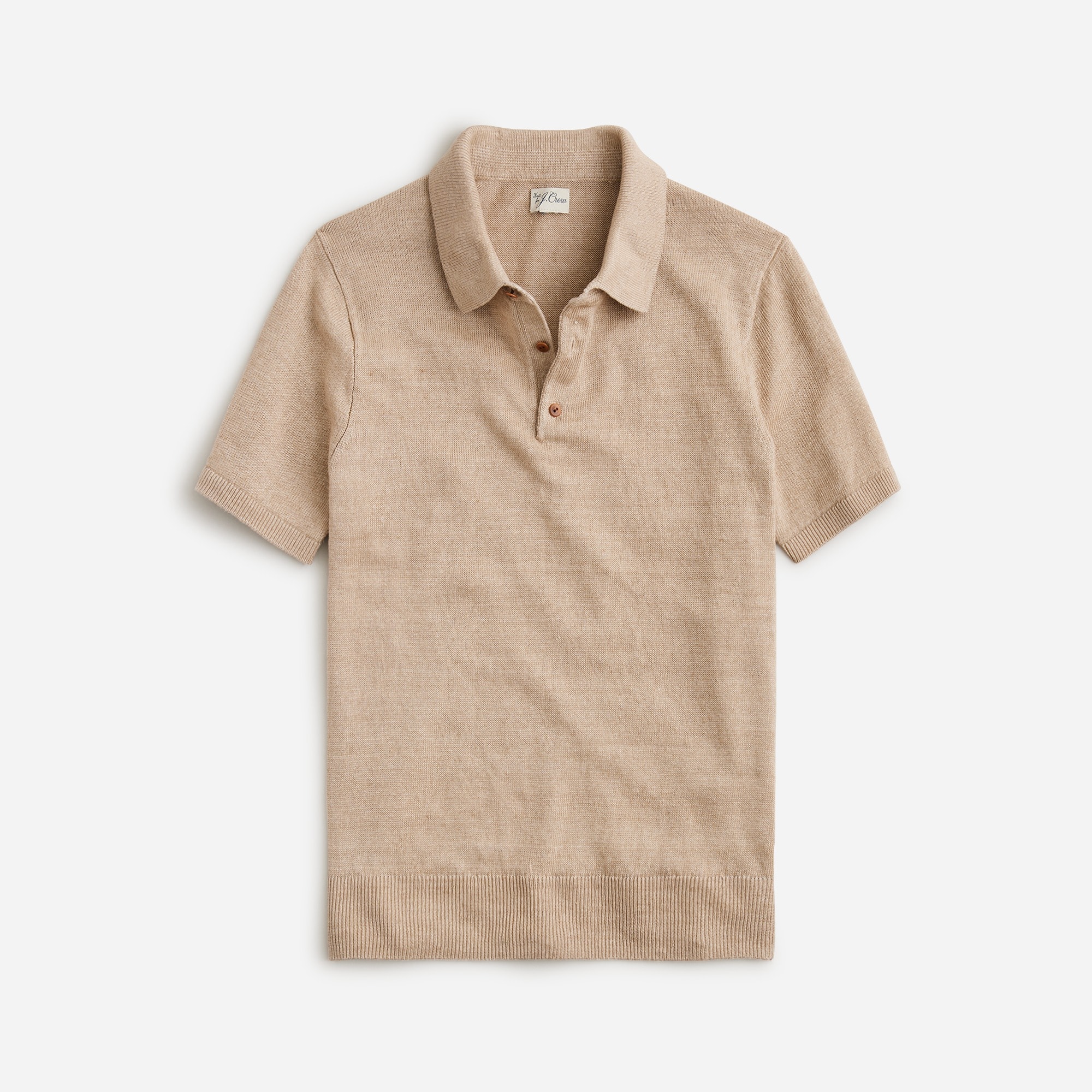 J.Crew: Short-sleeve Linen Sweater-polo For Men