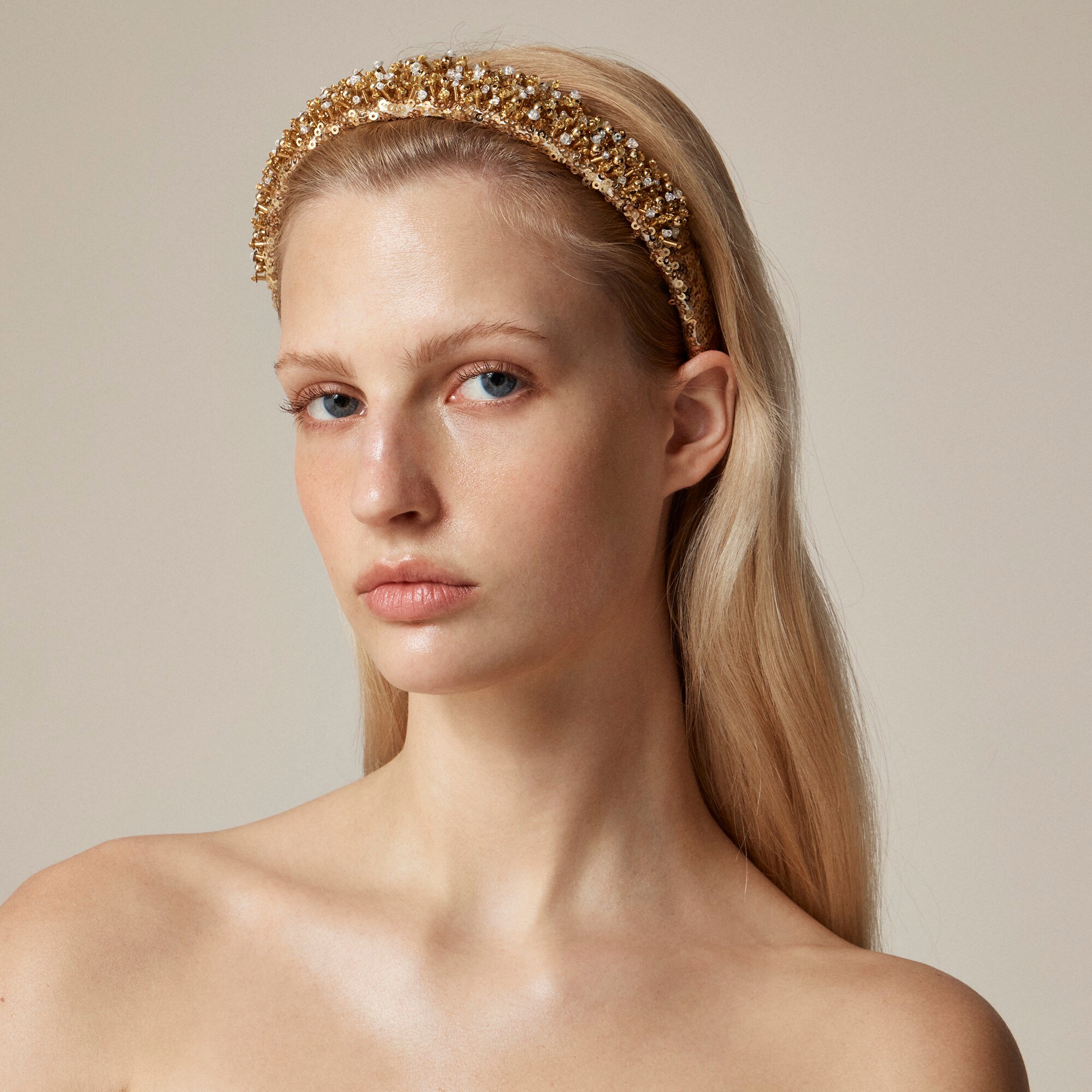J.Crew: Sequin And Crystal Headband For Women