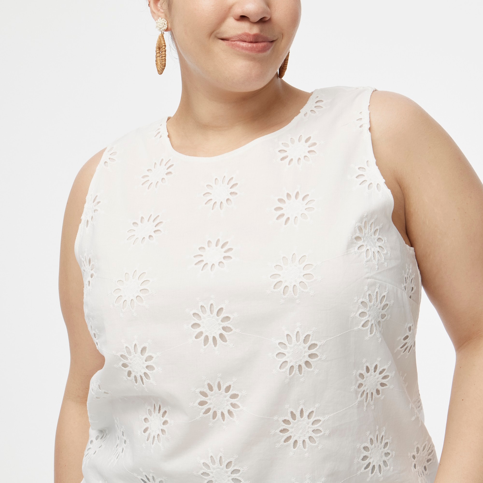 Factory: Eyelet Shell Tank Top For Women