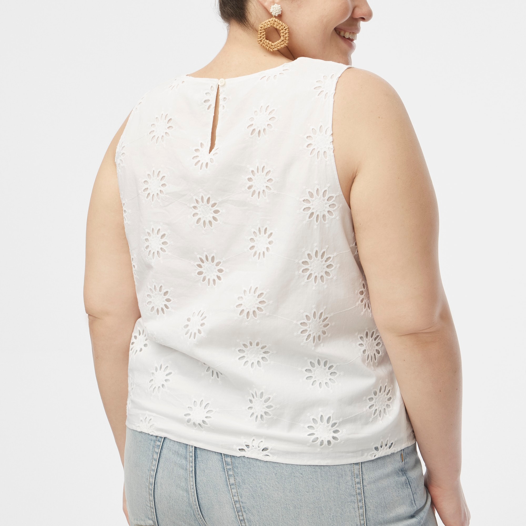 Factory: Eyelet Shell Tank Top For Women
