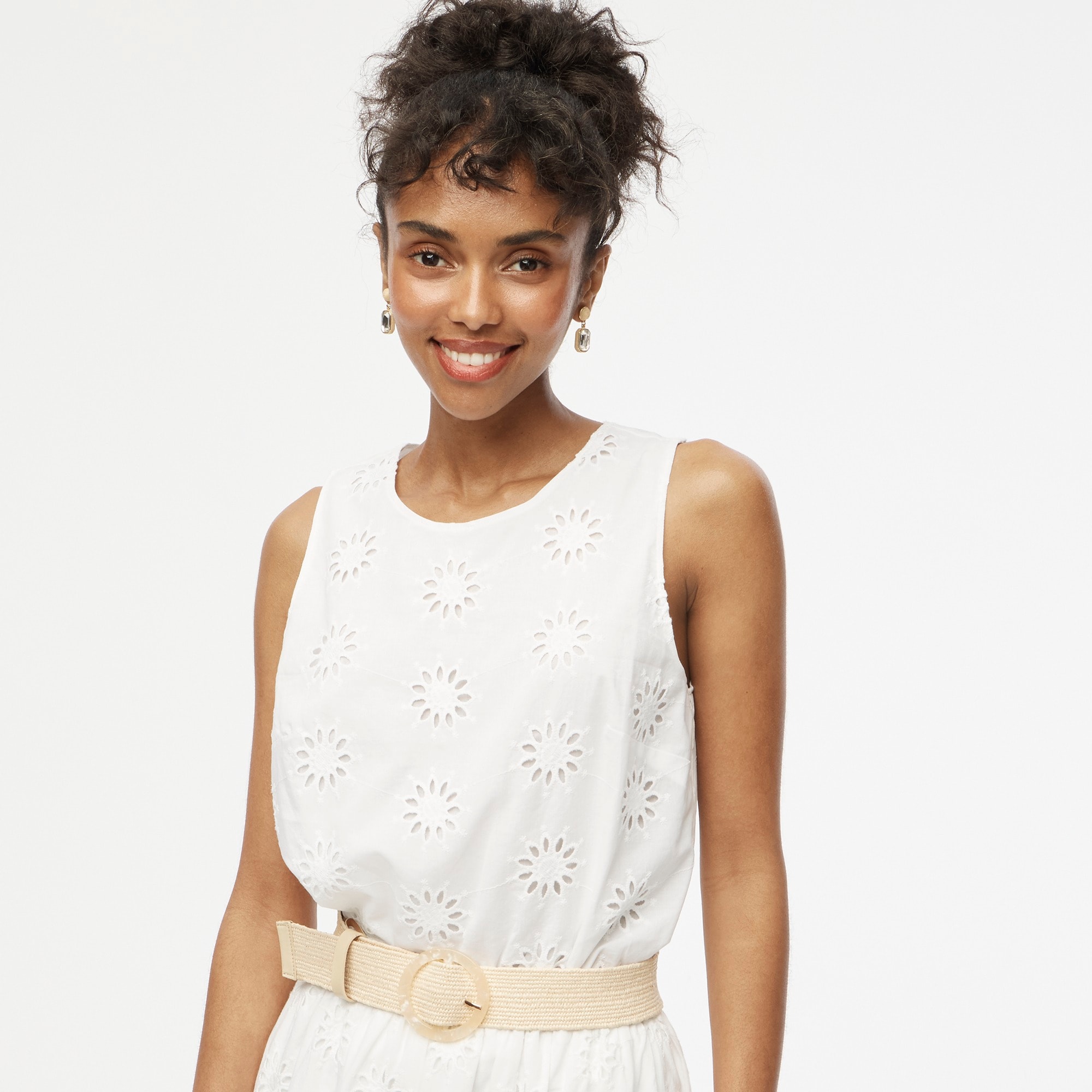 Factory: Eyelet Shell Tank Top For Women