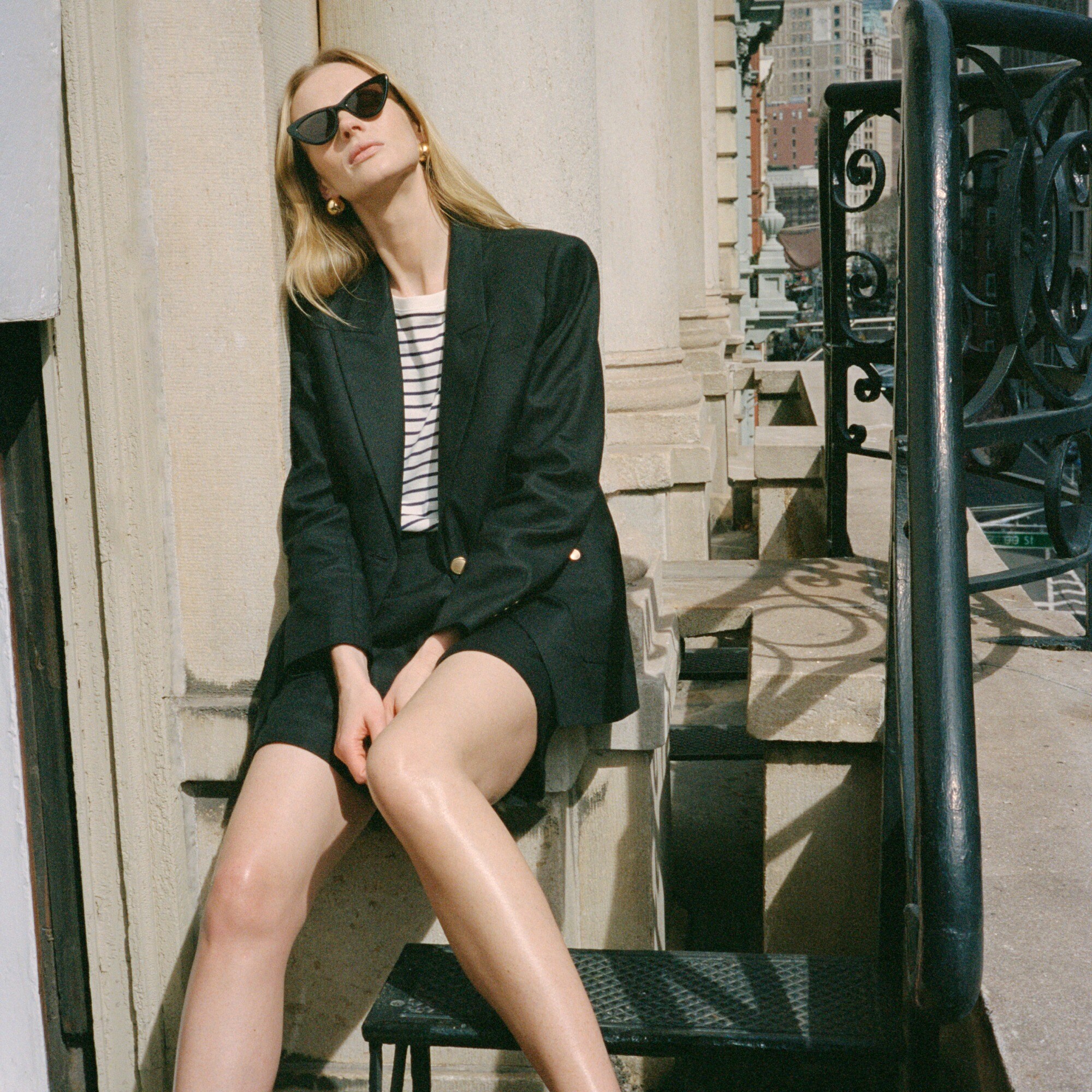 J.Crew: Vivienne Blazer In Stretch Linen Blend For Women