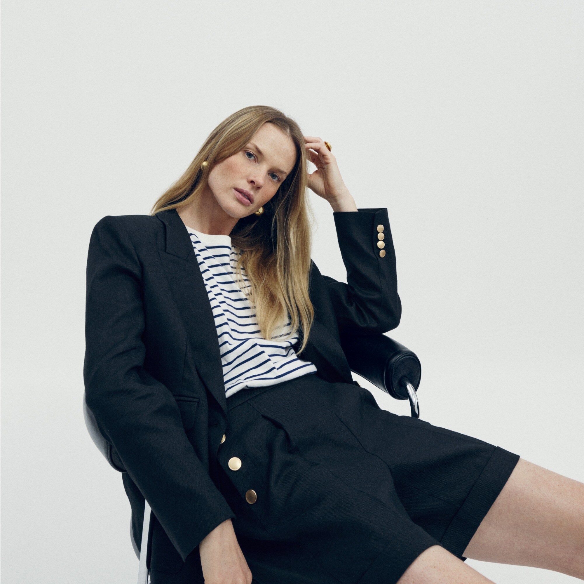 J.Crew: Vivienne Blazer In Stretch Linen Blend For Women