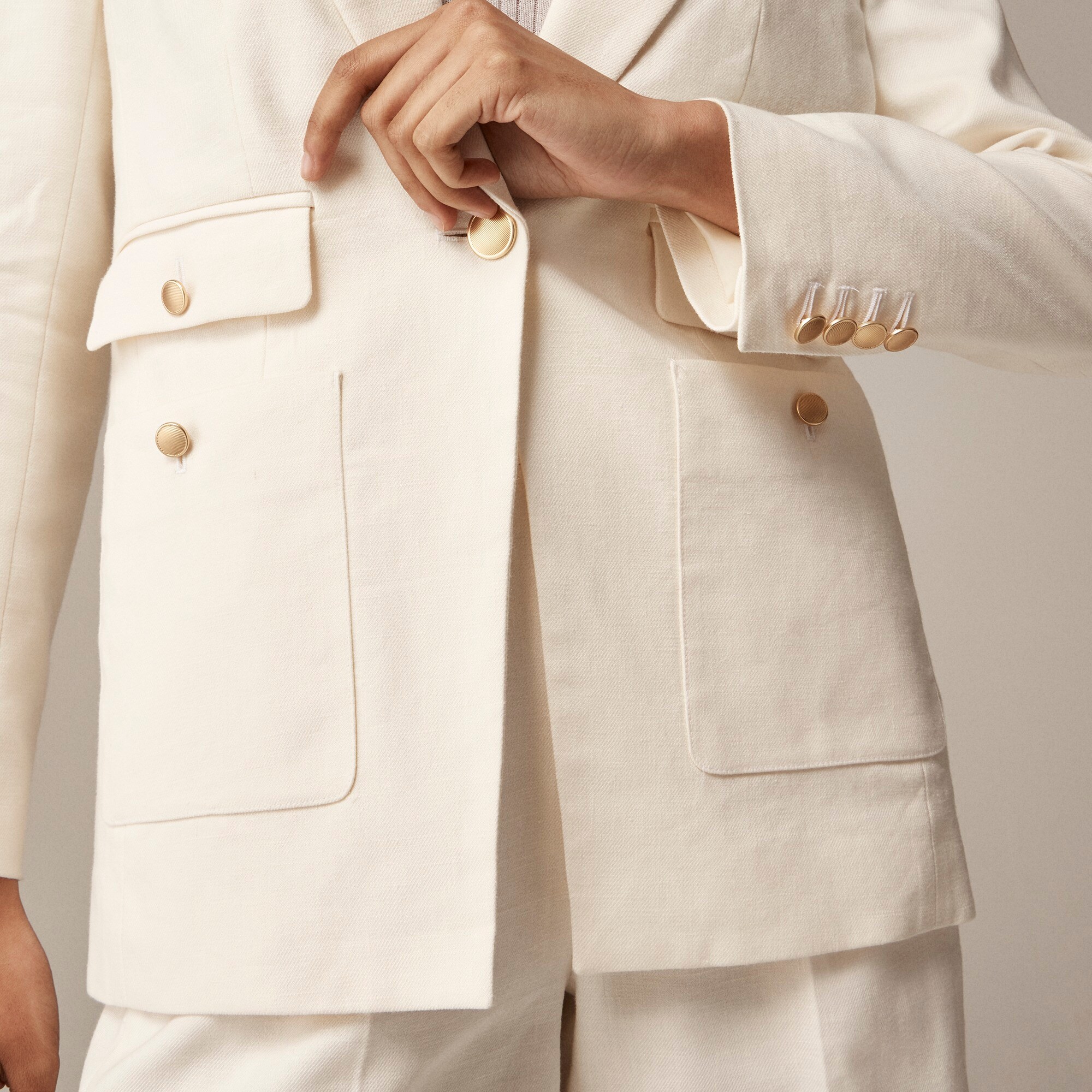 J.Crew: Vivienne Blazer In Stretch Linen Blend For Women