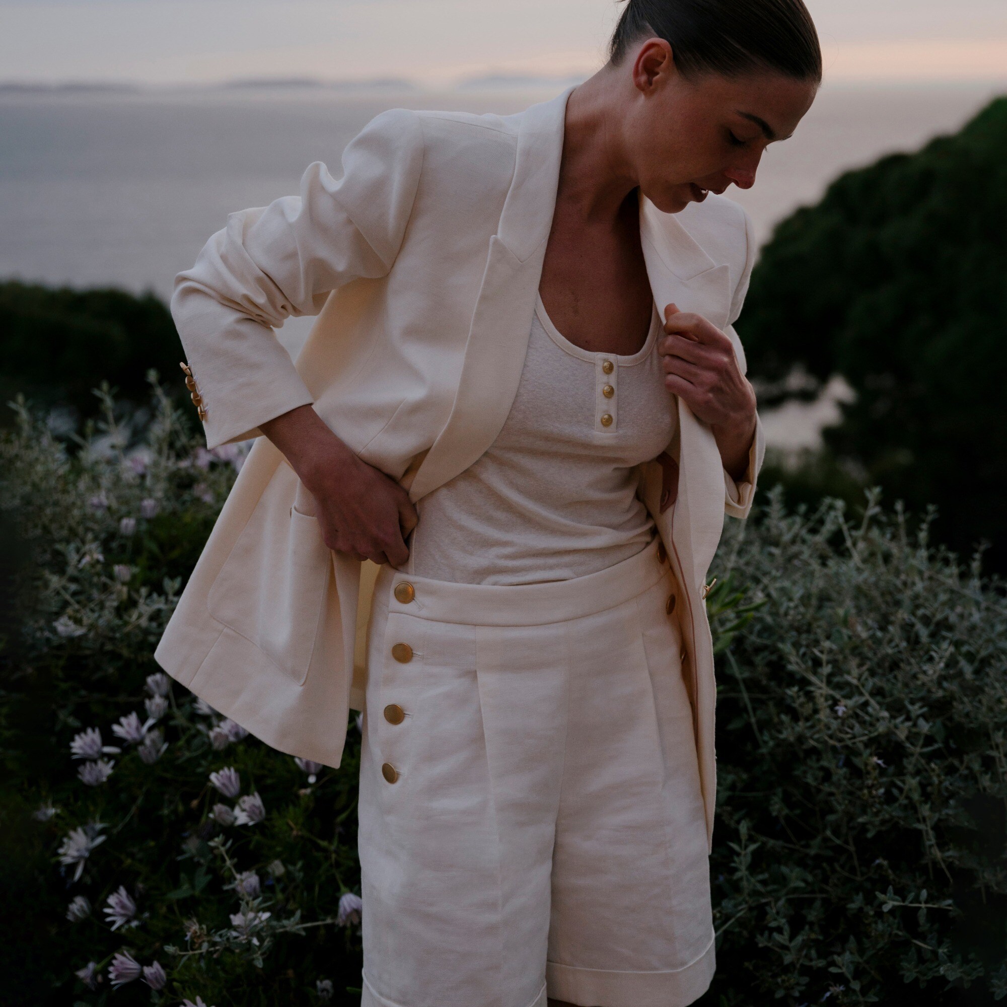 J.Crew: Vivienne Blazer In Stretch Linen Blend For Women