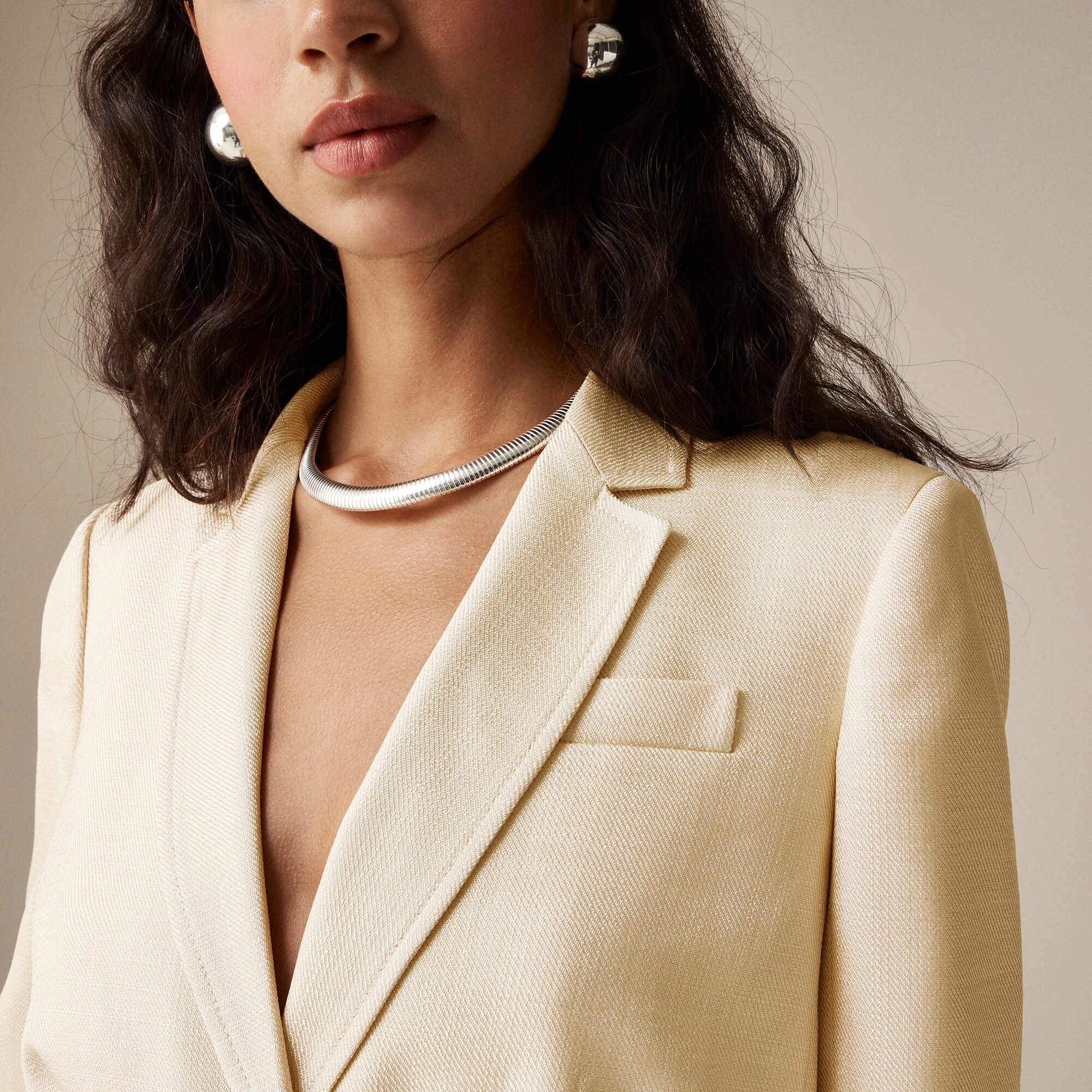 J.Crew: Rope-tie Blazer In Glossy Twill For Women