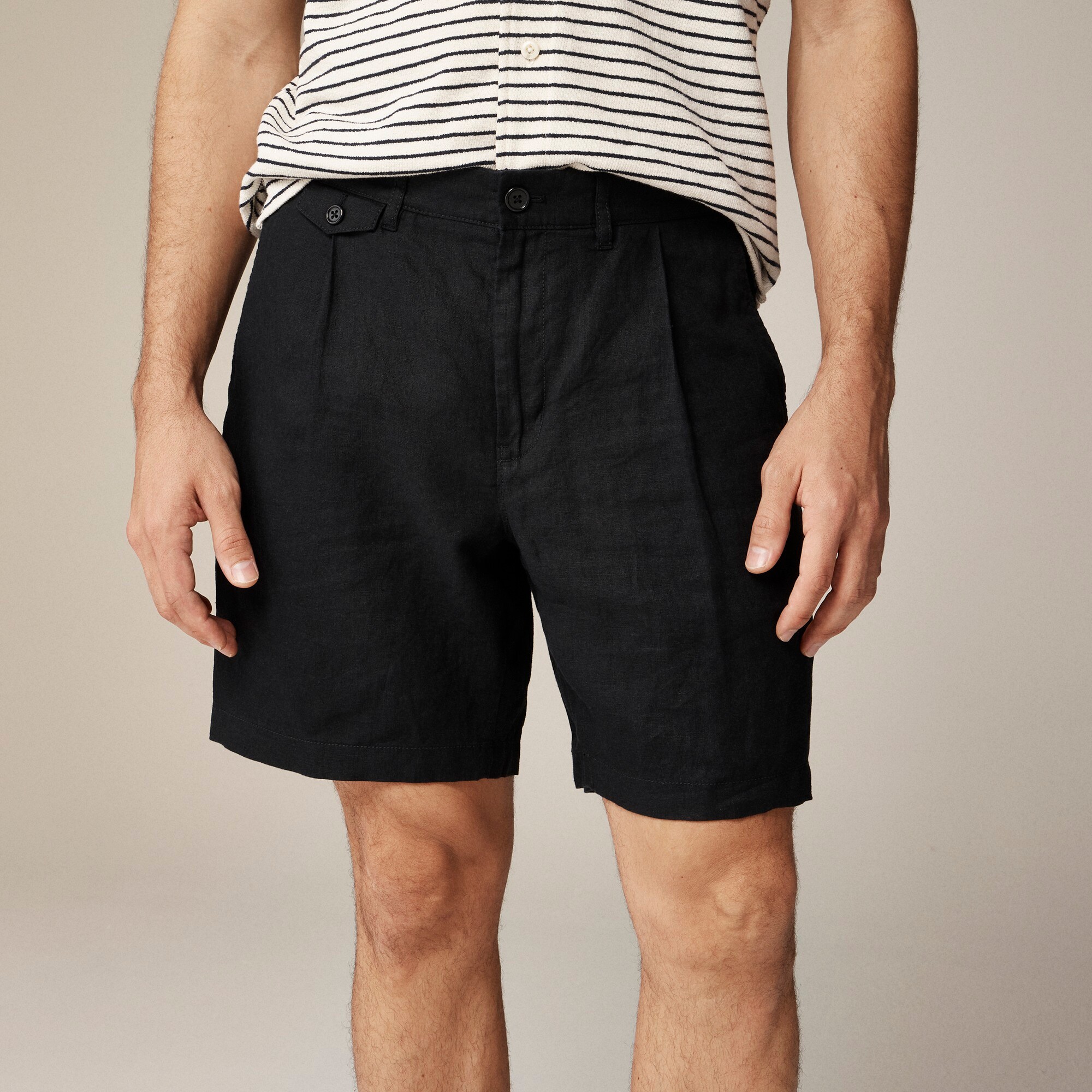 J.Crew: 7.5'' Pleated Linen Short For Men