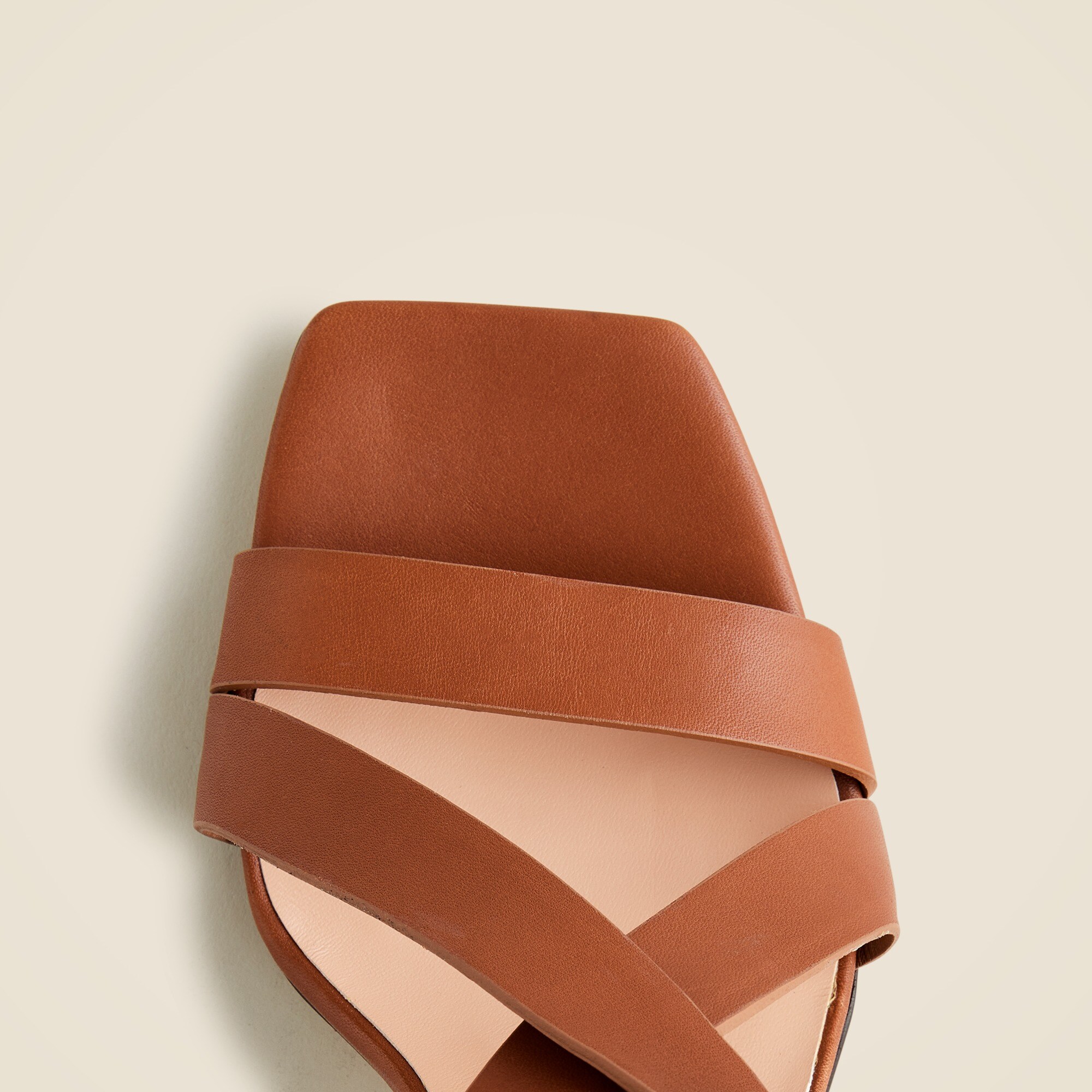 J.Crew: Rounded Rope-heel Sandals In Leather For Women