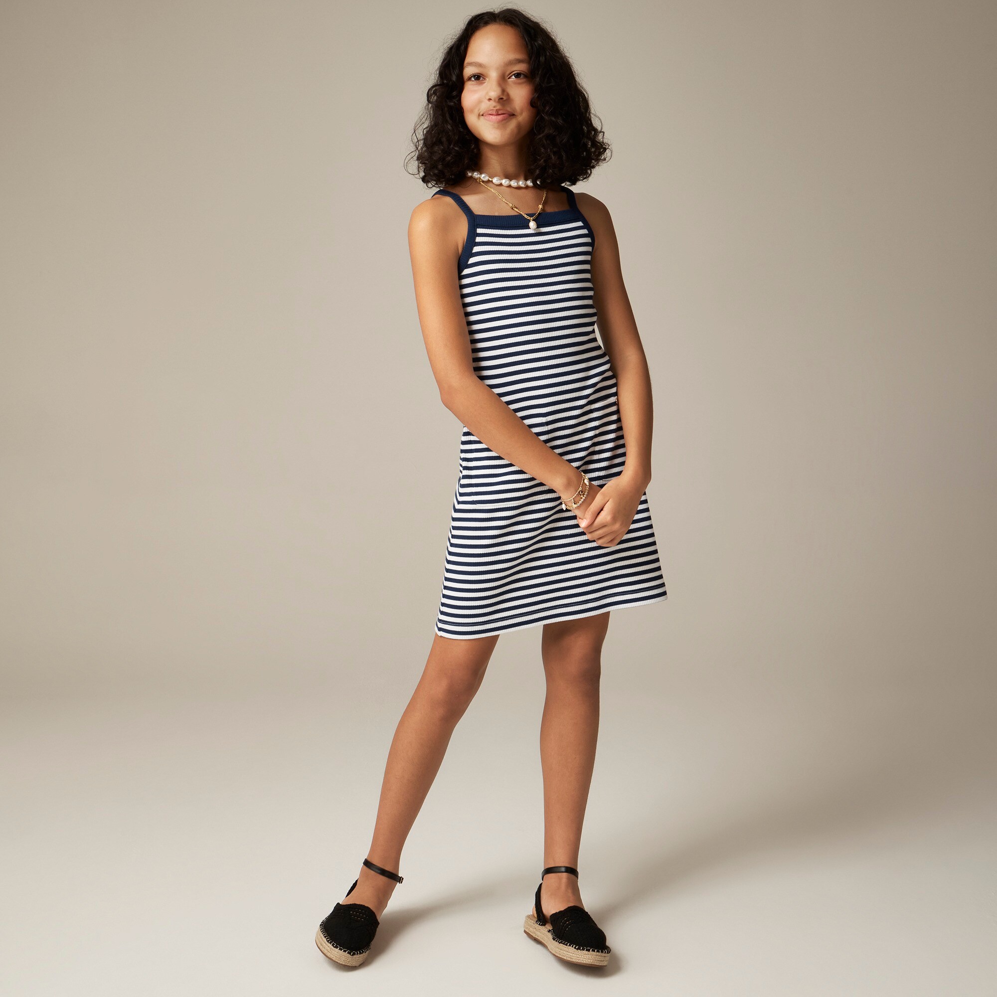 J.Crew: Girls' Vintage Rib Tank Top Dress For Girls