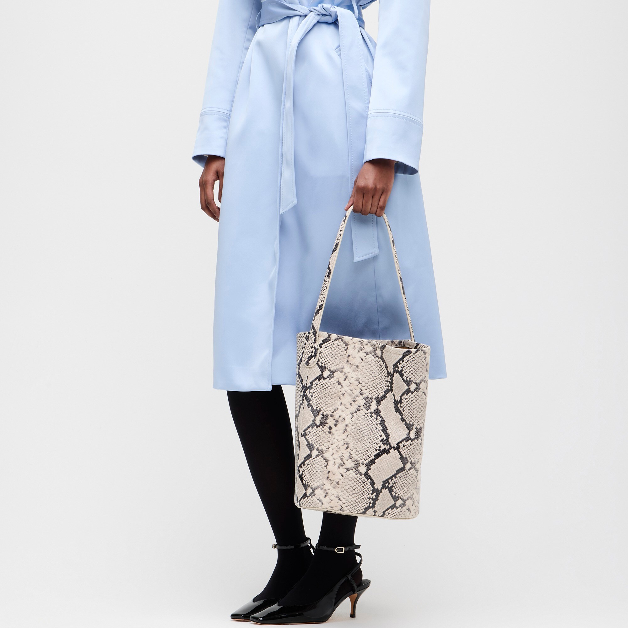 J.Crew: Berkeley Bucket Bag In Italian Snake-embossed Leather For Women