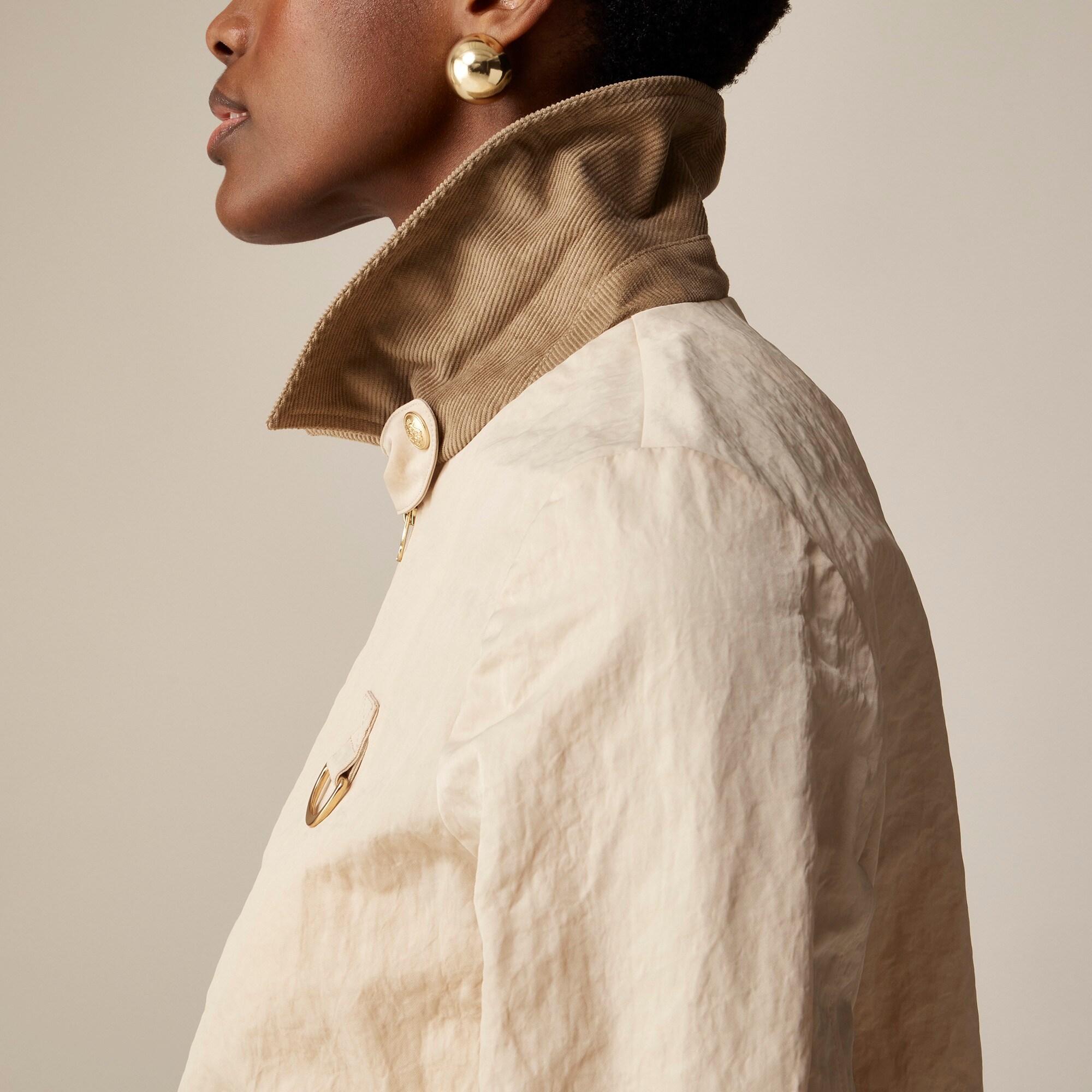 J.Crew: Barn Jacket™ In Crinkle Nylon For Women