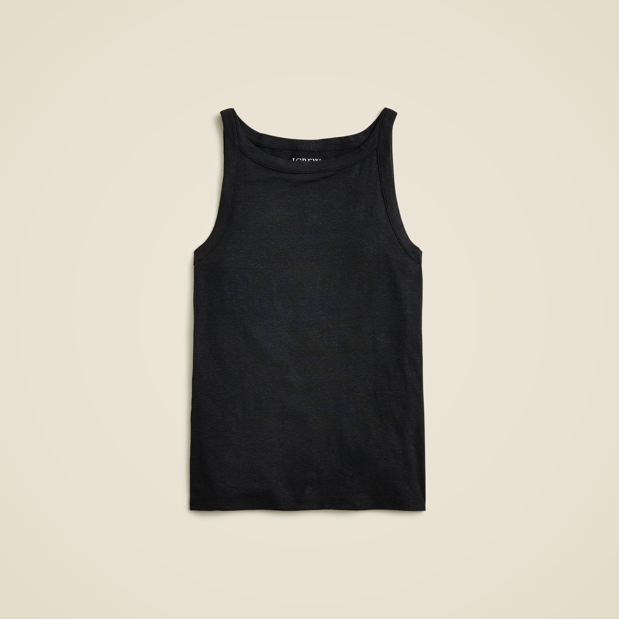J.Crew: High-neck Tank Top In Stretch Linen Blend For Women