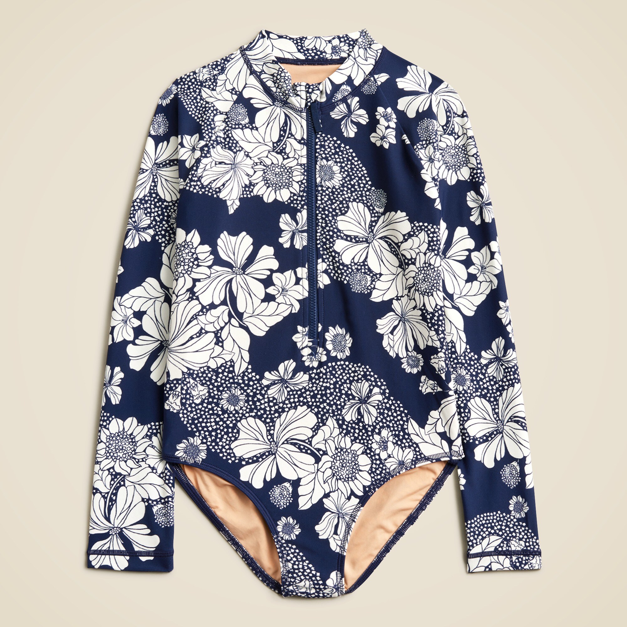 J.Crew: Girls' Rash Guard One-piece Swimsuit With UPF 50+ For Girls