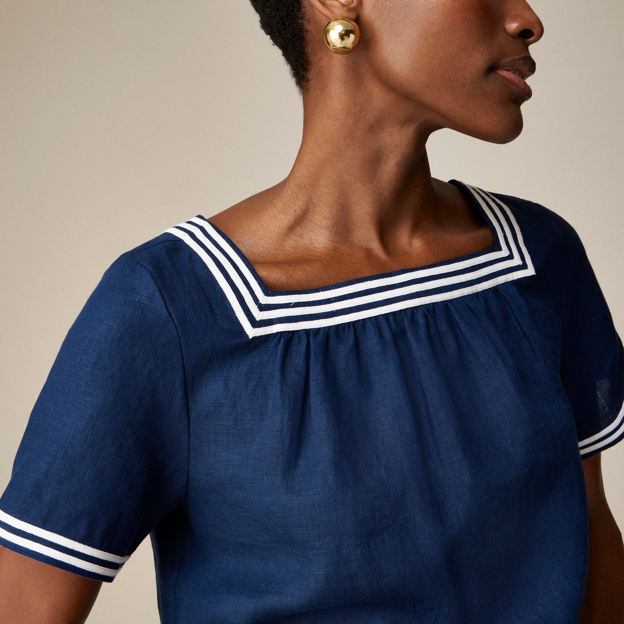 J.Crew: Sailor Squareneck Top For Women