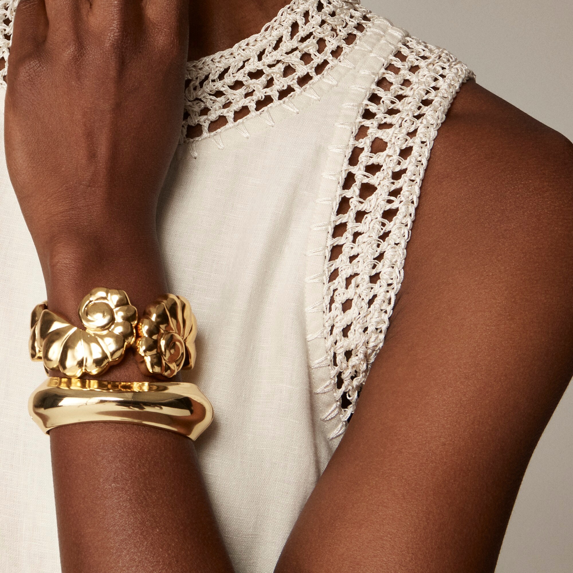 J.Crew: Maxine Crochet-trim Shift Dress In Linen For Women