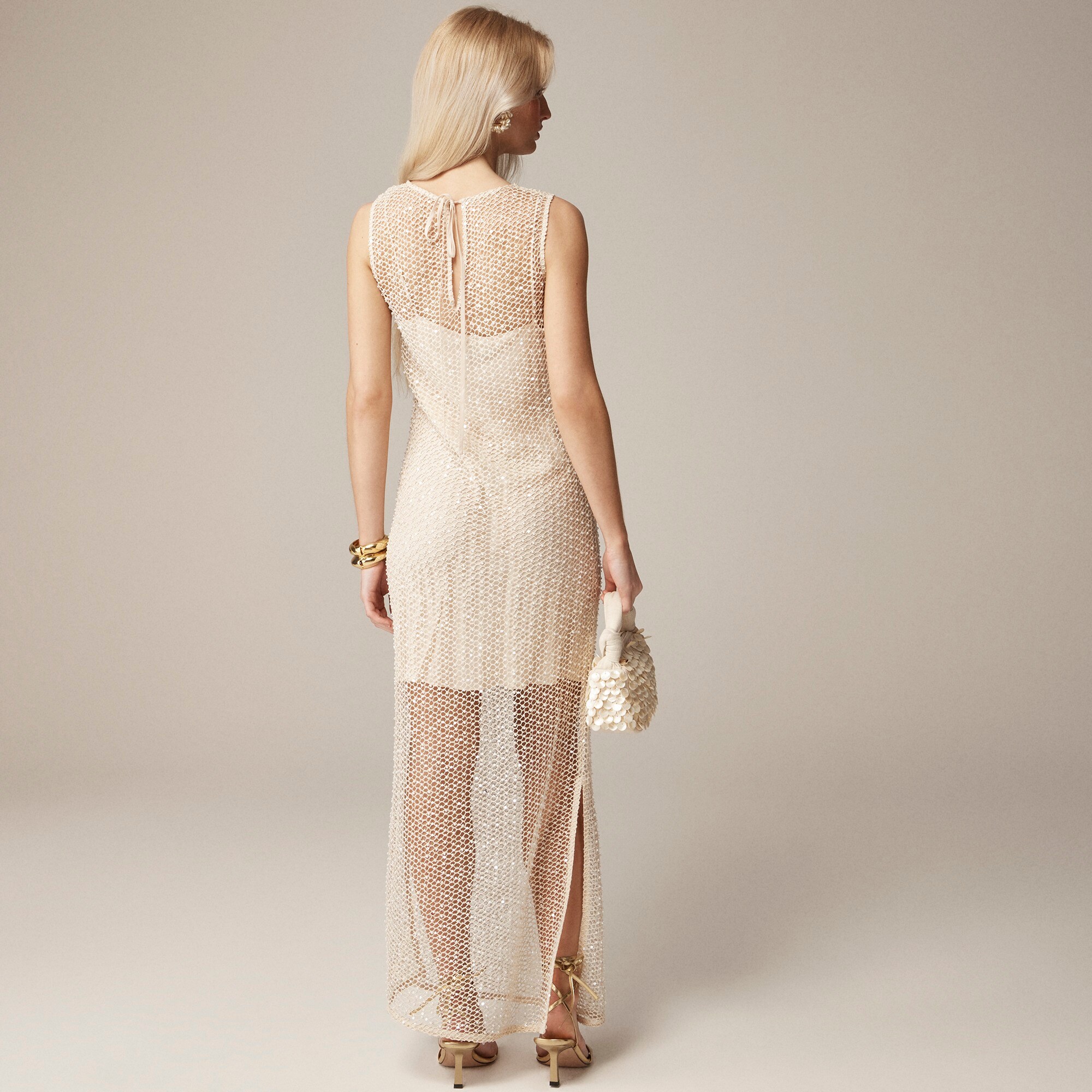 J.Crew: Collection Sheer Slip Dress With Pearls For Women