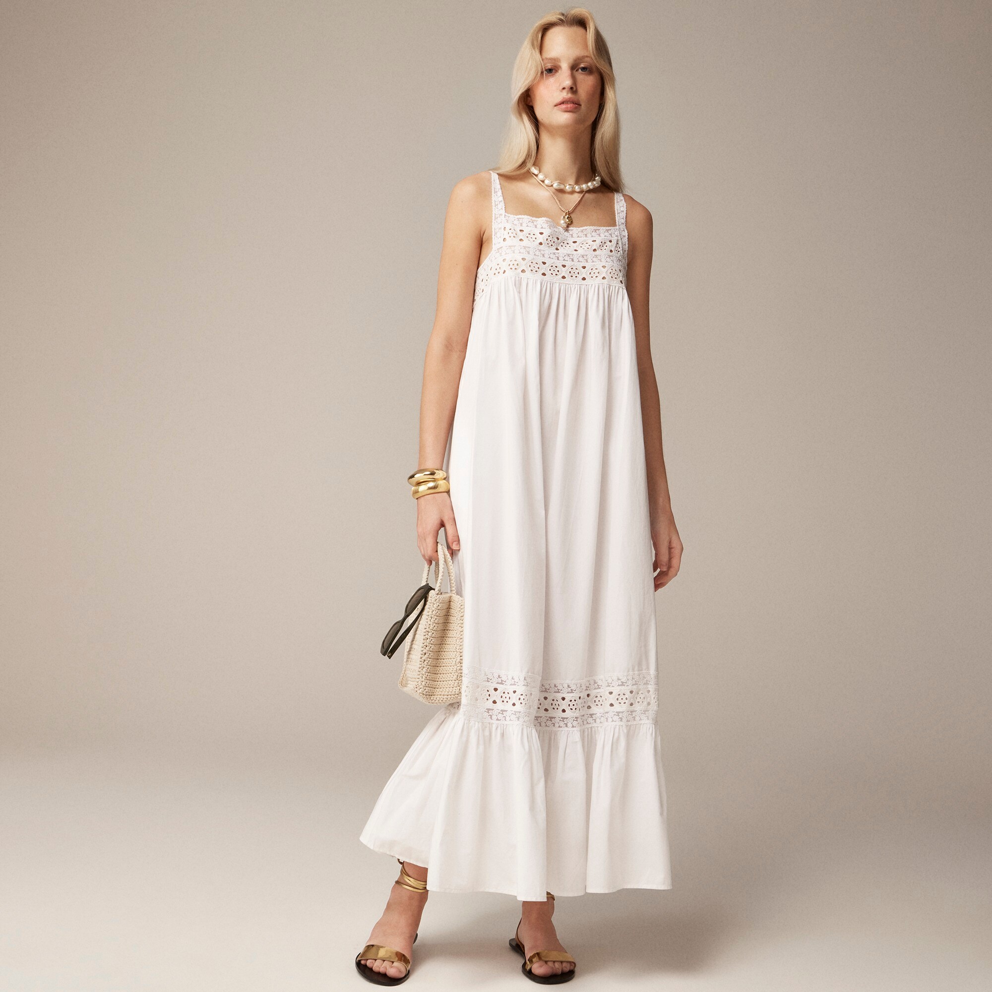J.Crew: Athena Dress In Cotton Poplin For Women