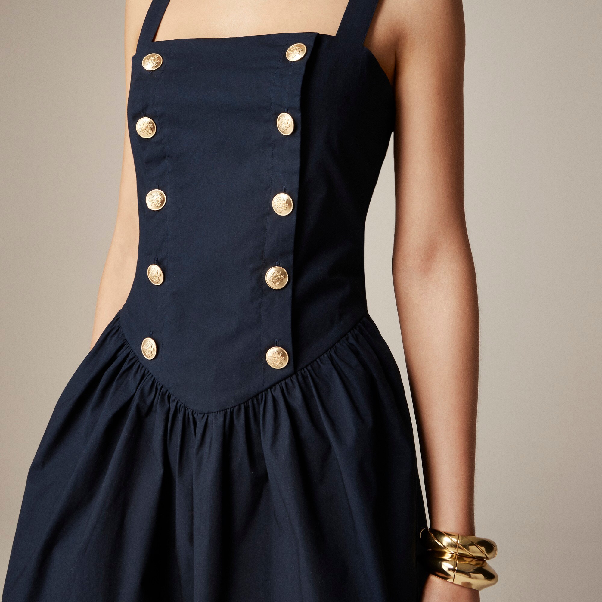 J.Crew: Sailor Mini Dress In Stretch Cotton Poplin For Women