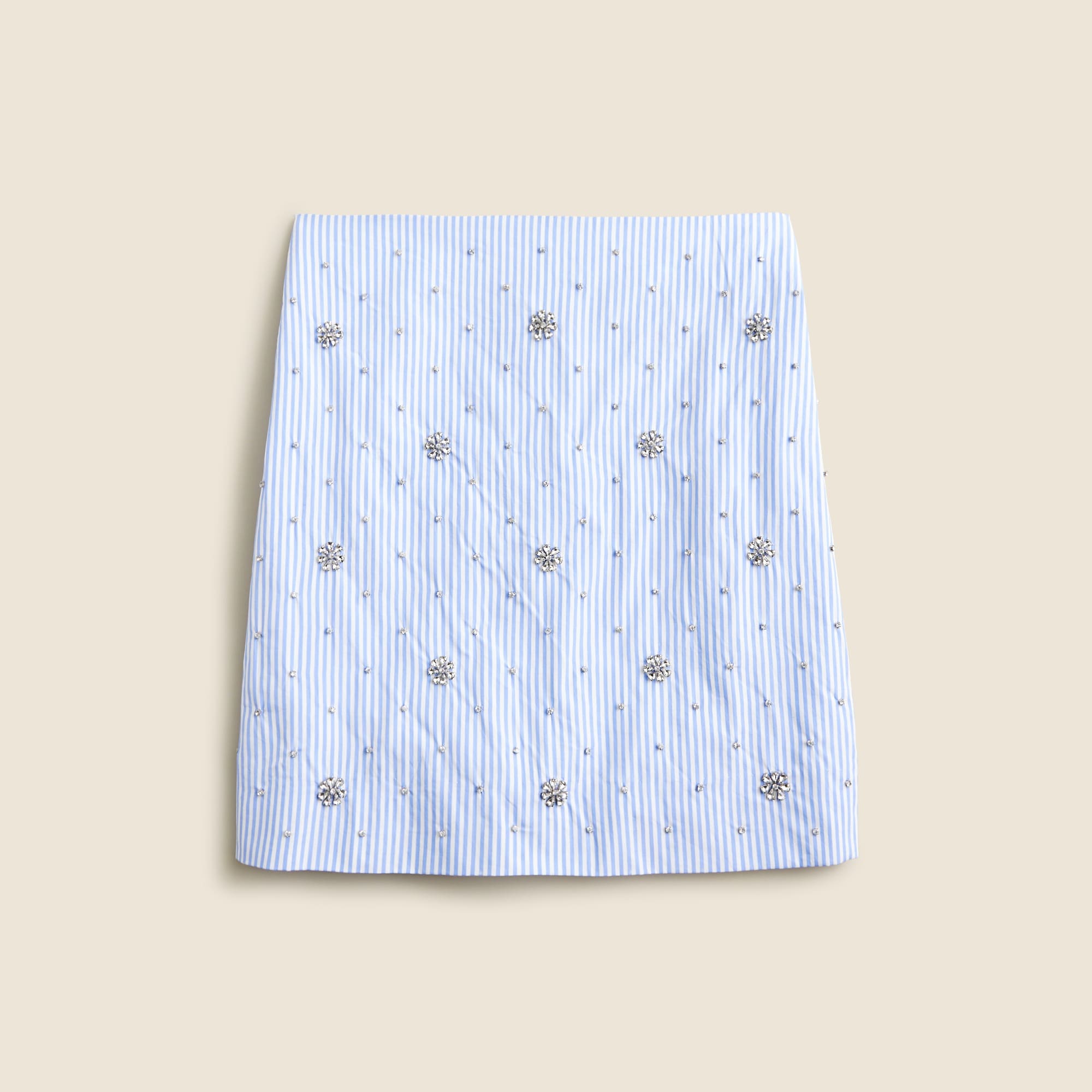 Collection Embellished Mini Skirt In Stripe For Women | J.Crew