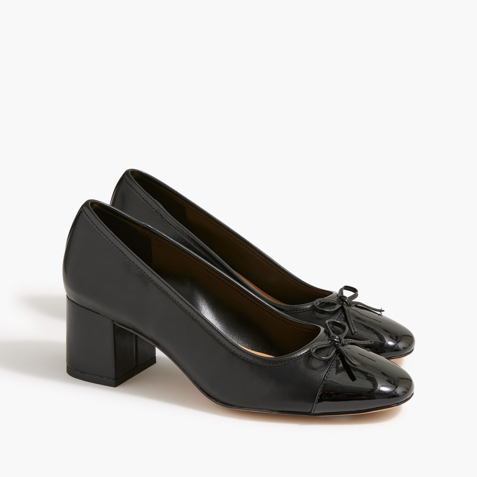 Factory: Cap-toe Ballet Block Heels For Women