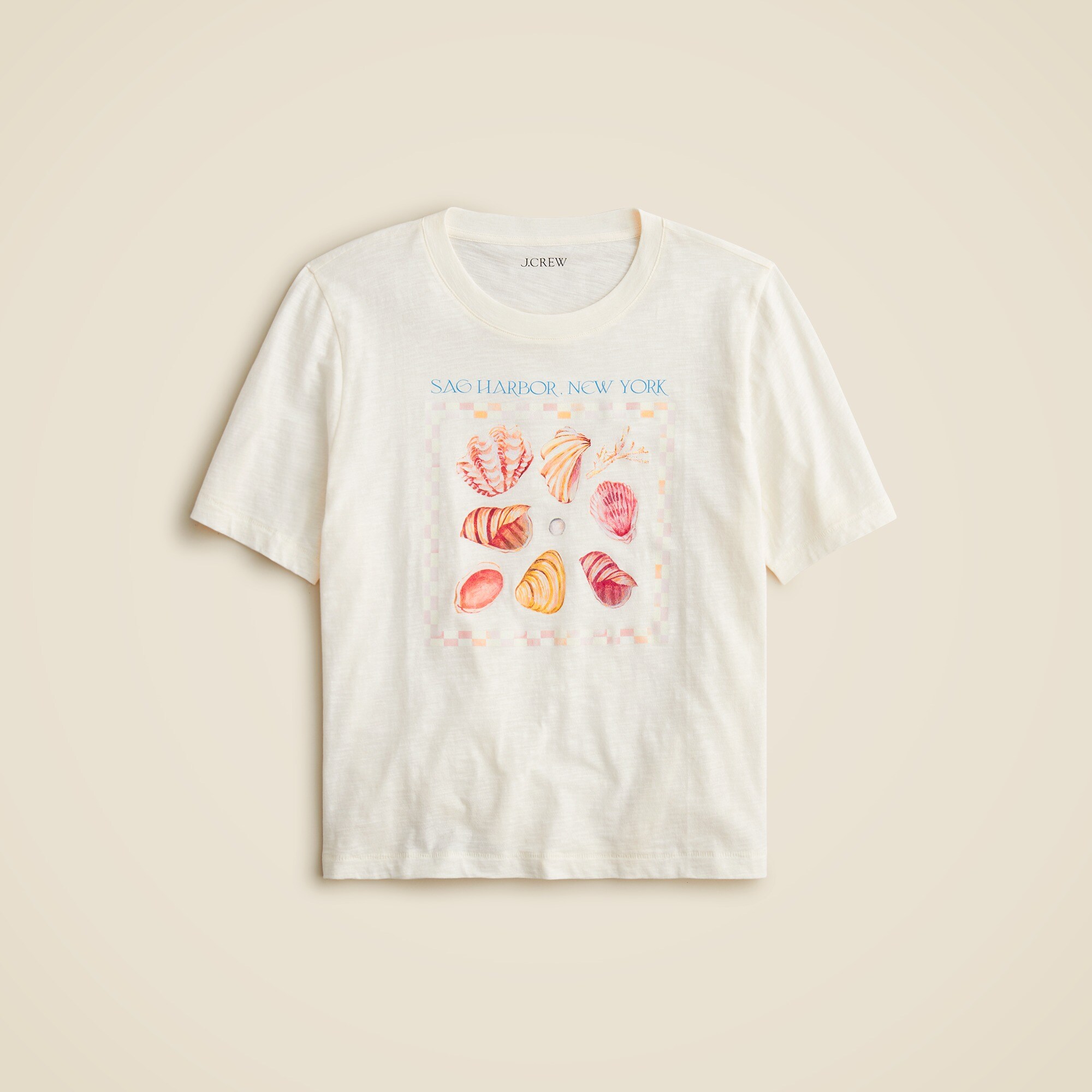 J.Crew: Relaxed-fit "Shell" Graphic T-shirt For Women