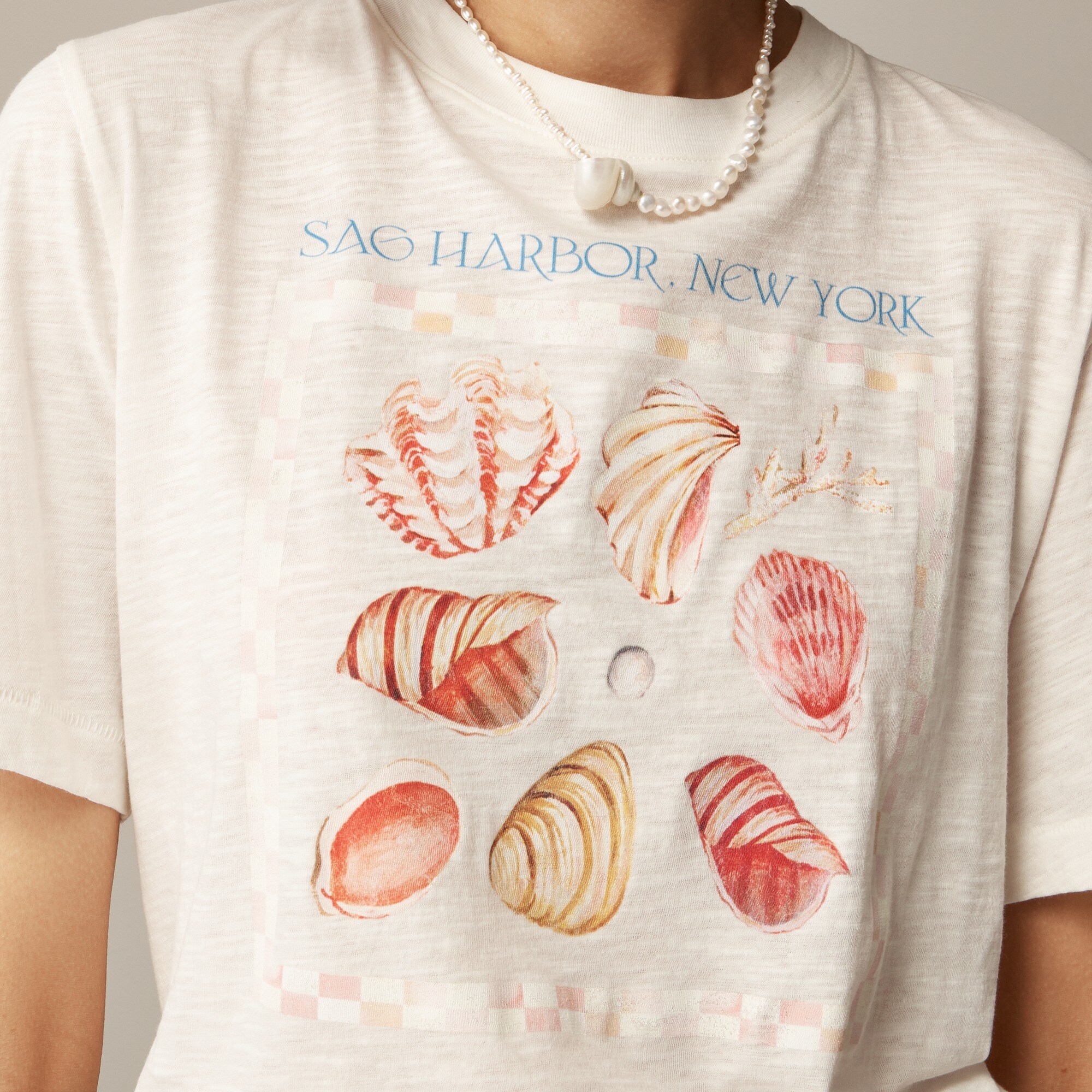 J.Crew: Relaxed-fit "Shell" Graphic T-shirt For Women