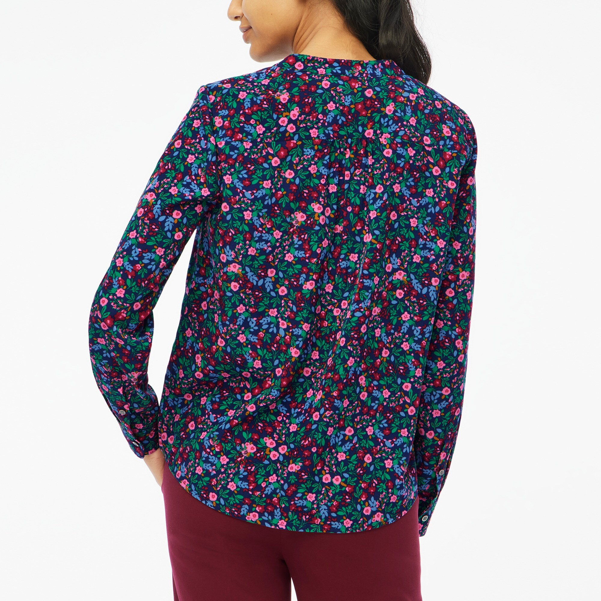 Factory: Popover Placket Blouse For Women