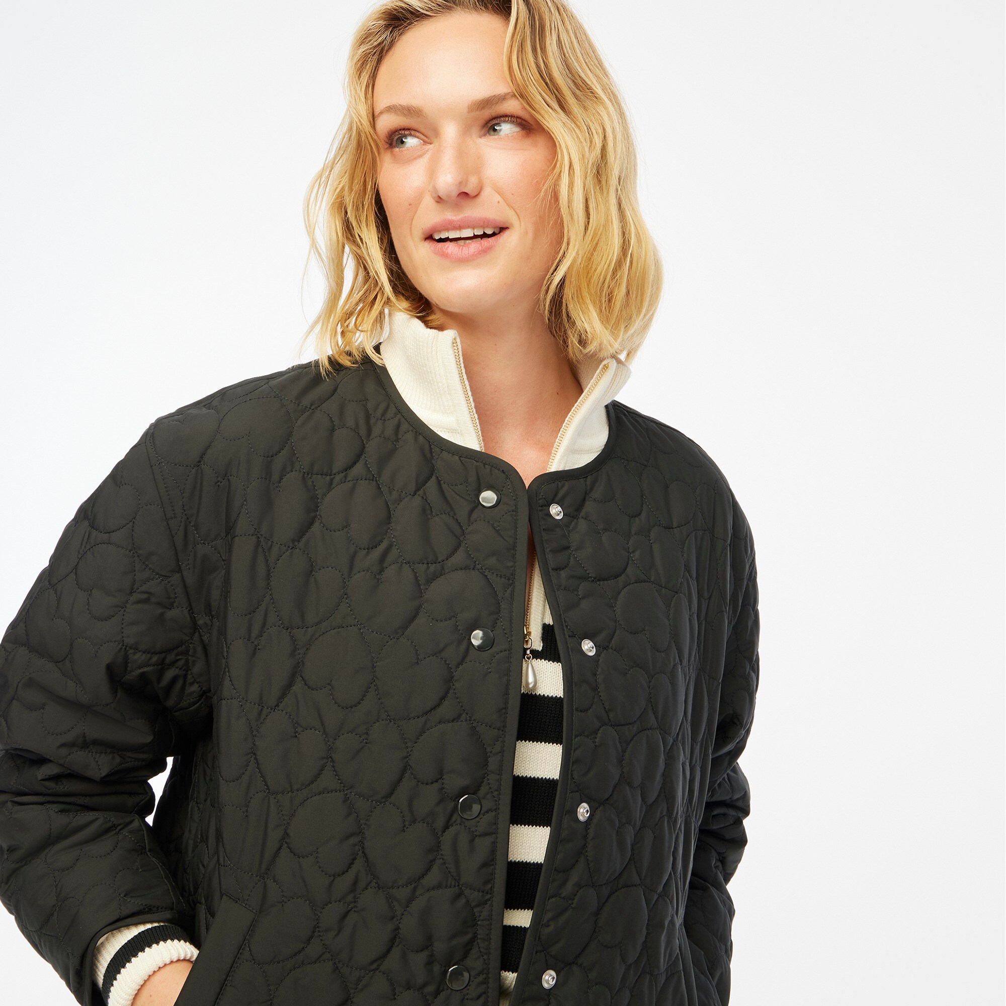 Factory: Lightweight Quilted Heart Jacket For Women