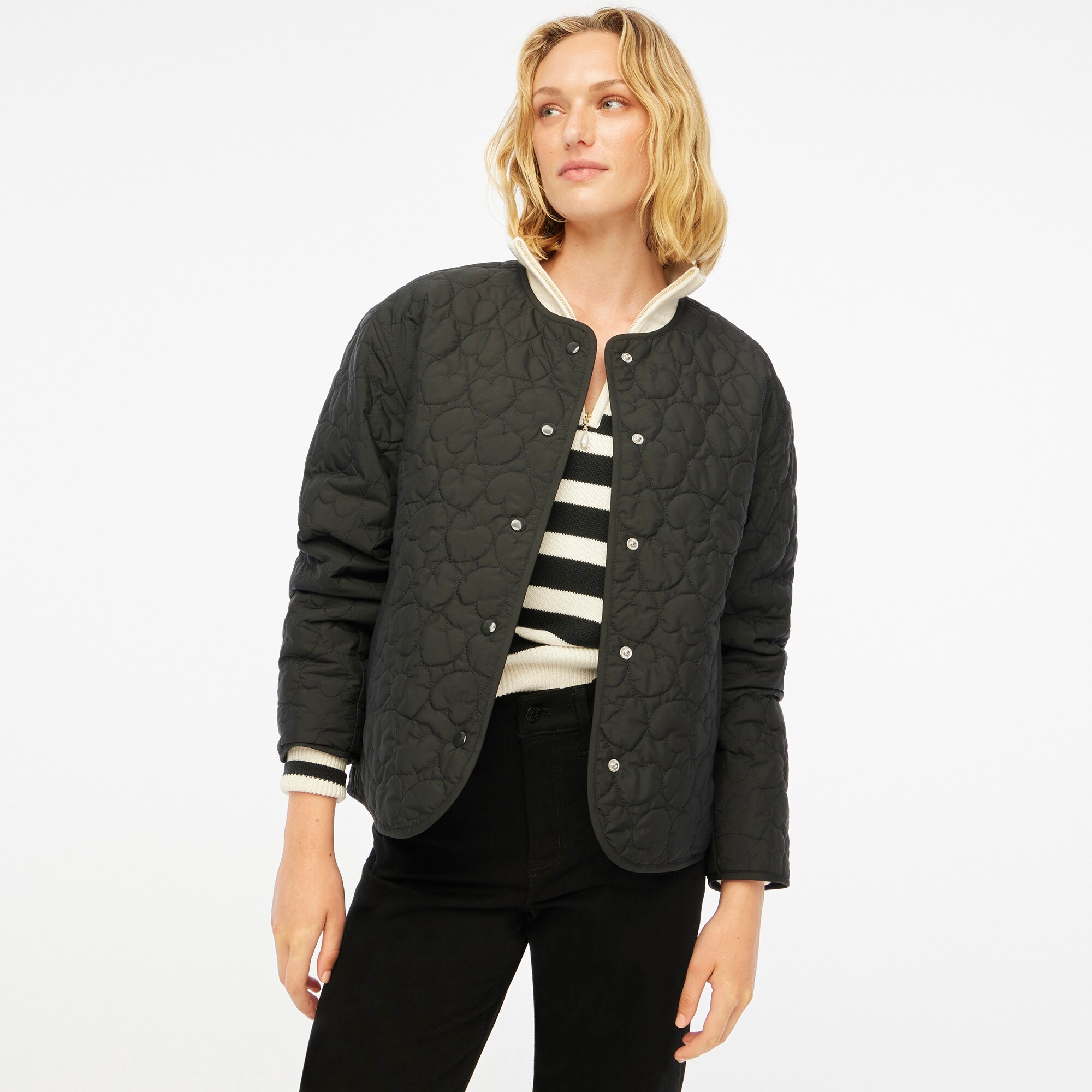 Factory: Lightweight Quilted Heart Jacket For Women