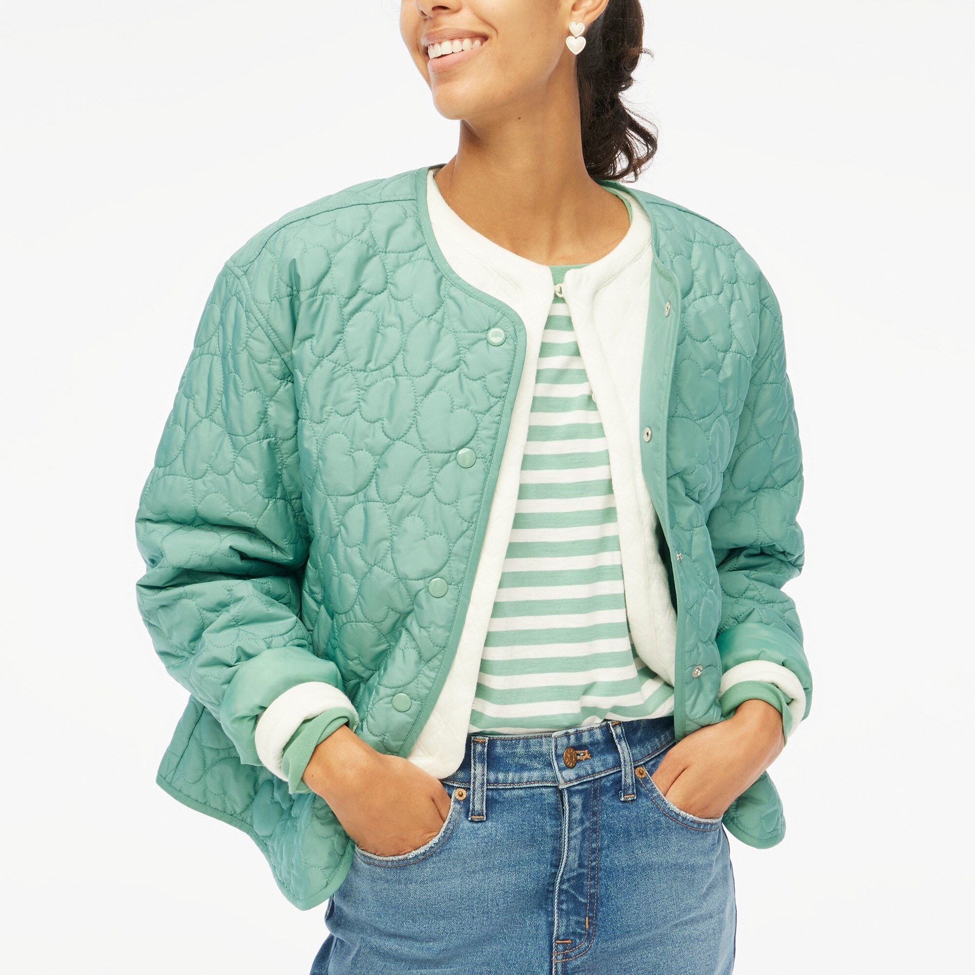 Factory: Quilted Heart Jacket For Women